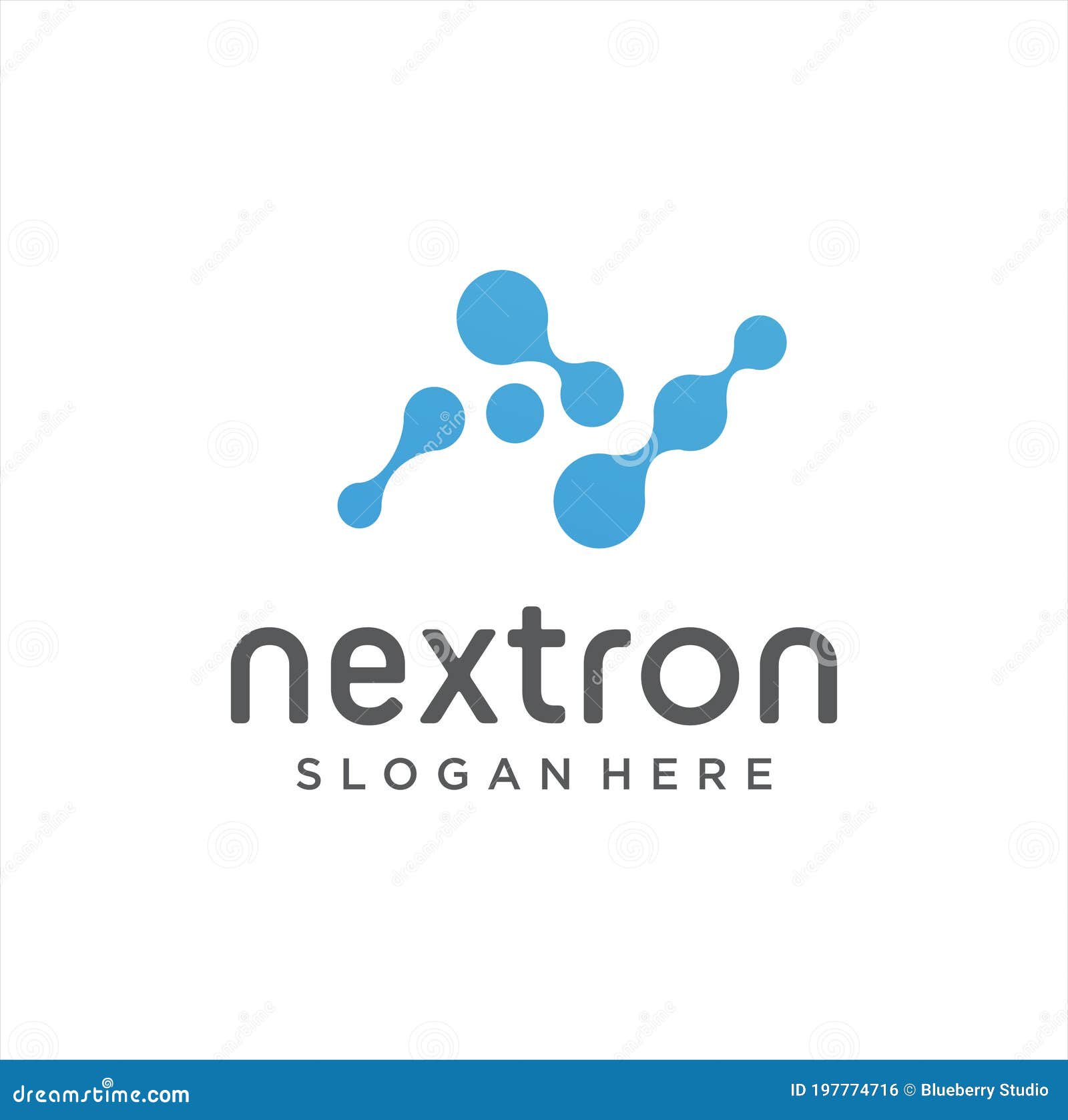 Letter N Molecule Logo Vector Stock. Alphabet N Logo Molecular ...