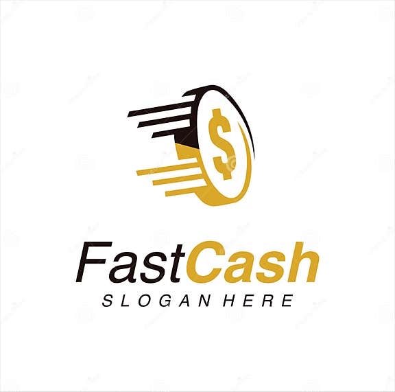 Fast Coin Logo Combination Speed Money. Fast Cash Logo Icon Vector ...