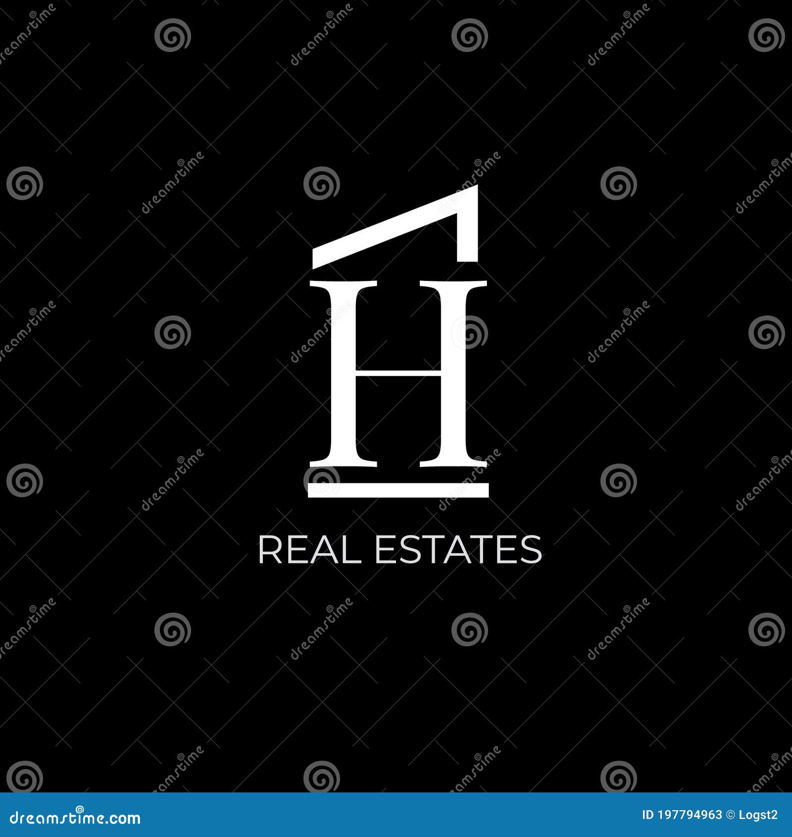 H Letter Vector Logo. Real Estates Logo. Geometric Logo with Letter H ...
