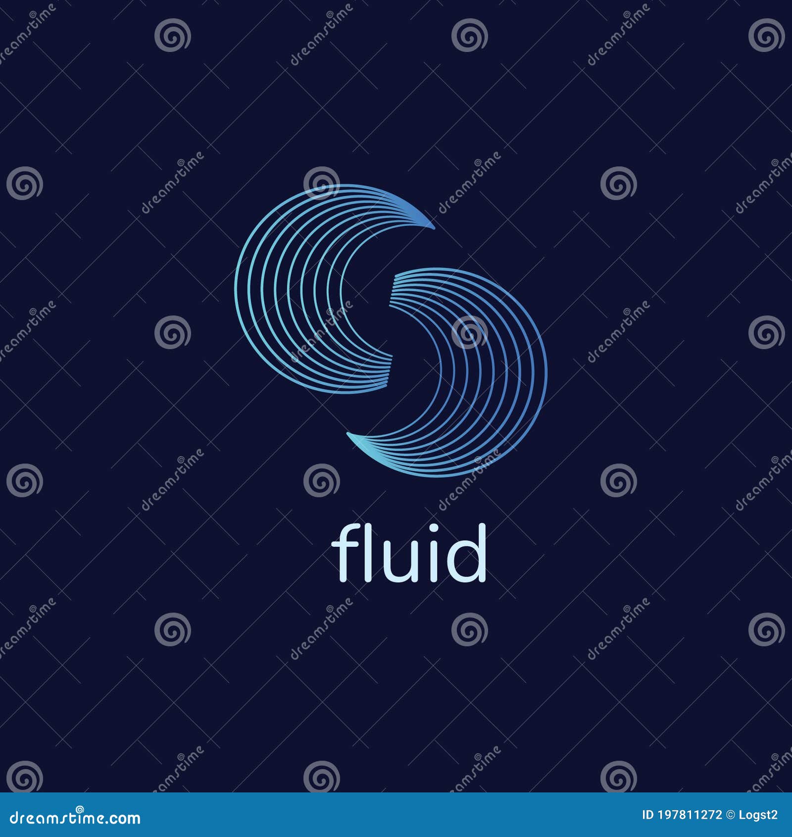 Fluid Vector Logo. Fluid Icon Stock Vector - Illustration of letter ...