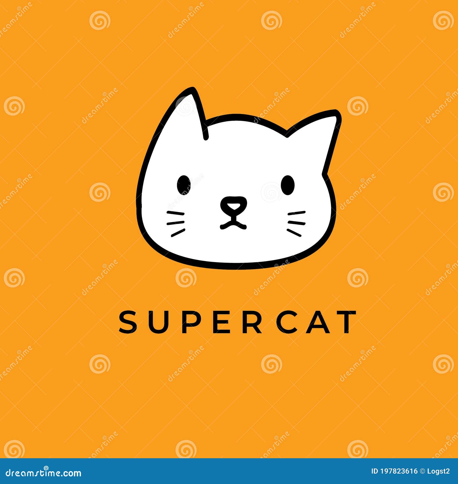 Super Cat Vector Logo. Cat Icon. Cat Emblem Stock Vector - Illustration ...