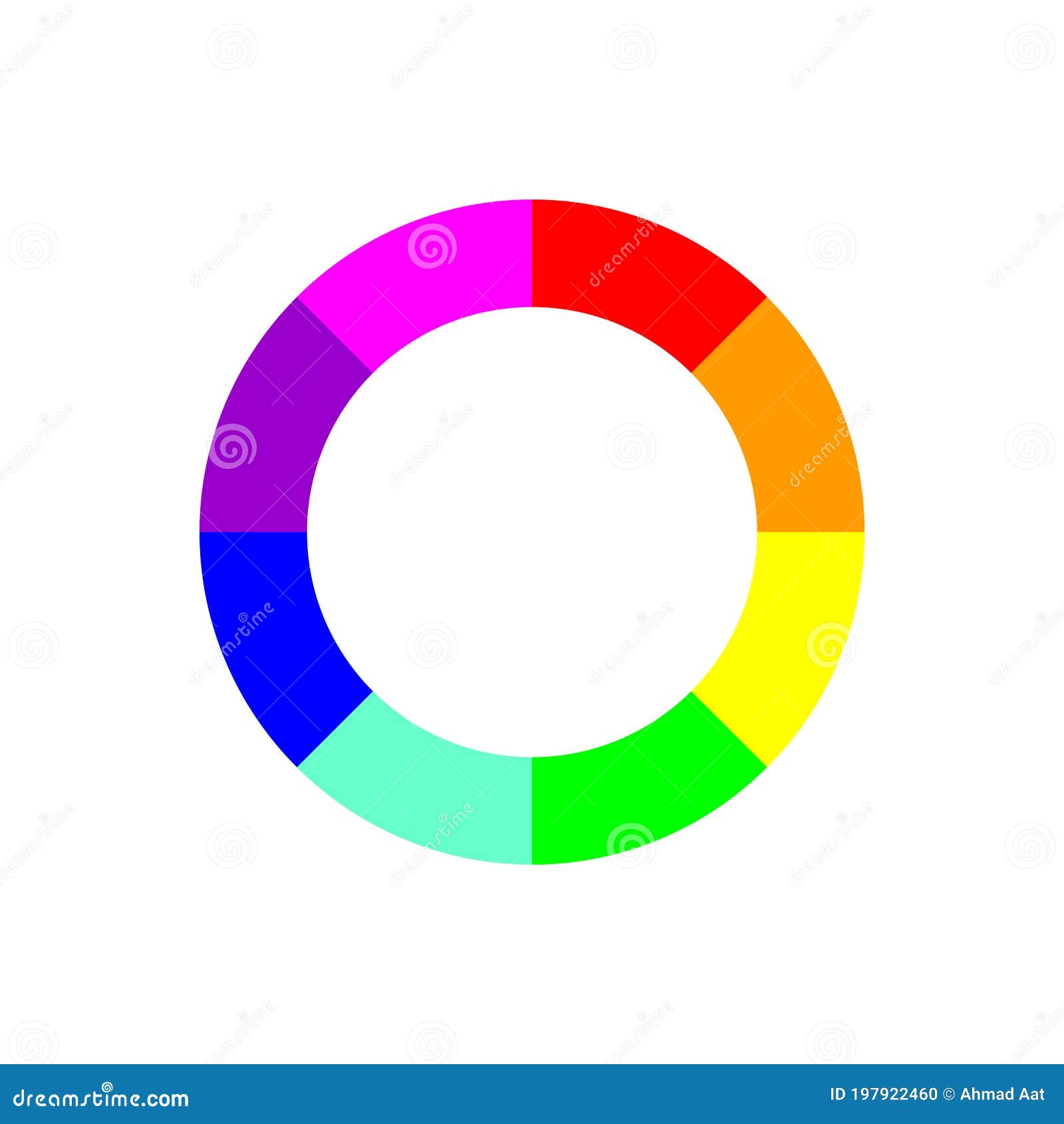 Hallow Color Wheel or Color Picker Circle Flat Vector Icon Stock Vector ...
