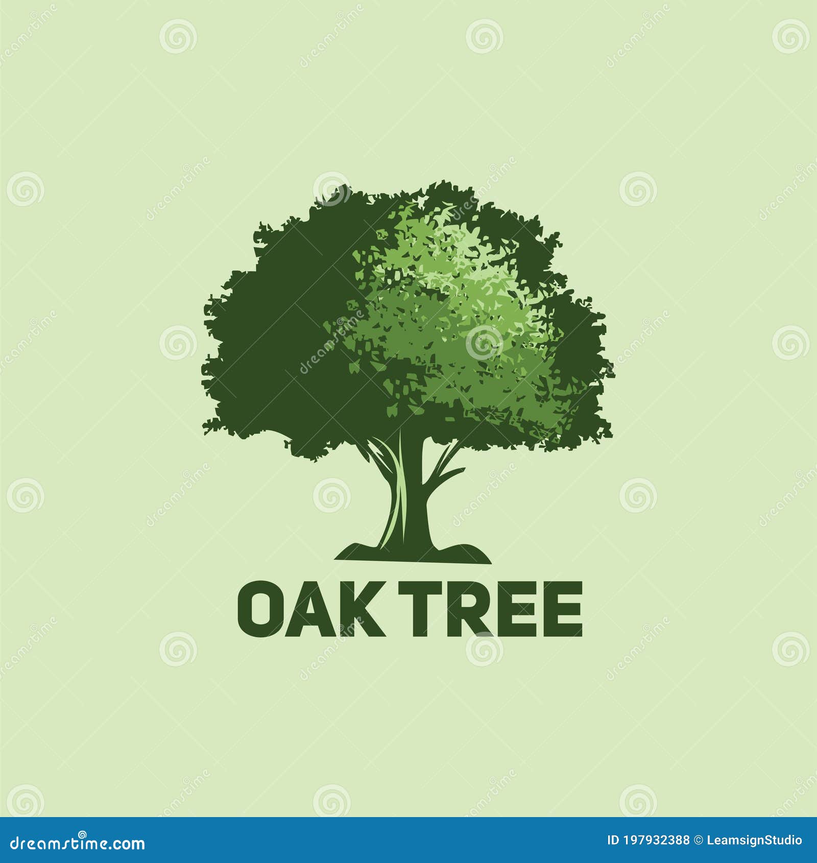 Oak Tree Logo Design Vector Stock Vector - Illustration of plant ...