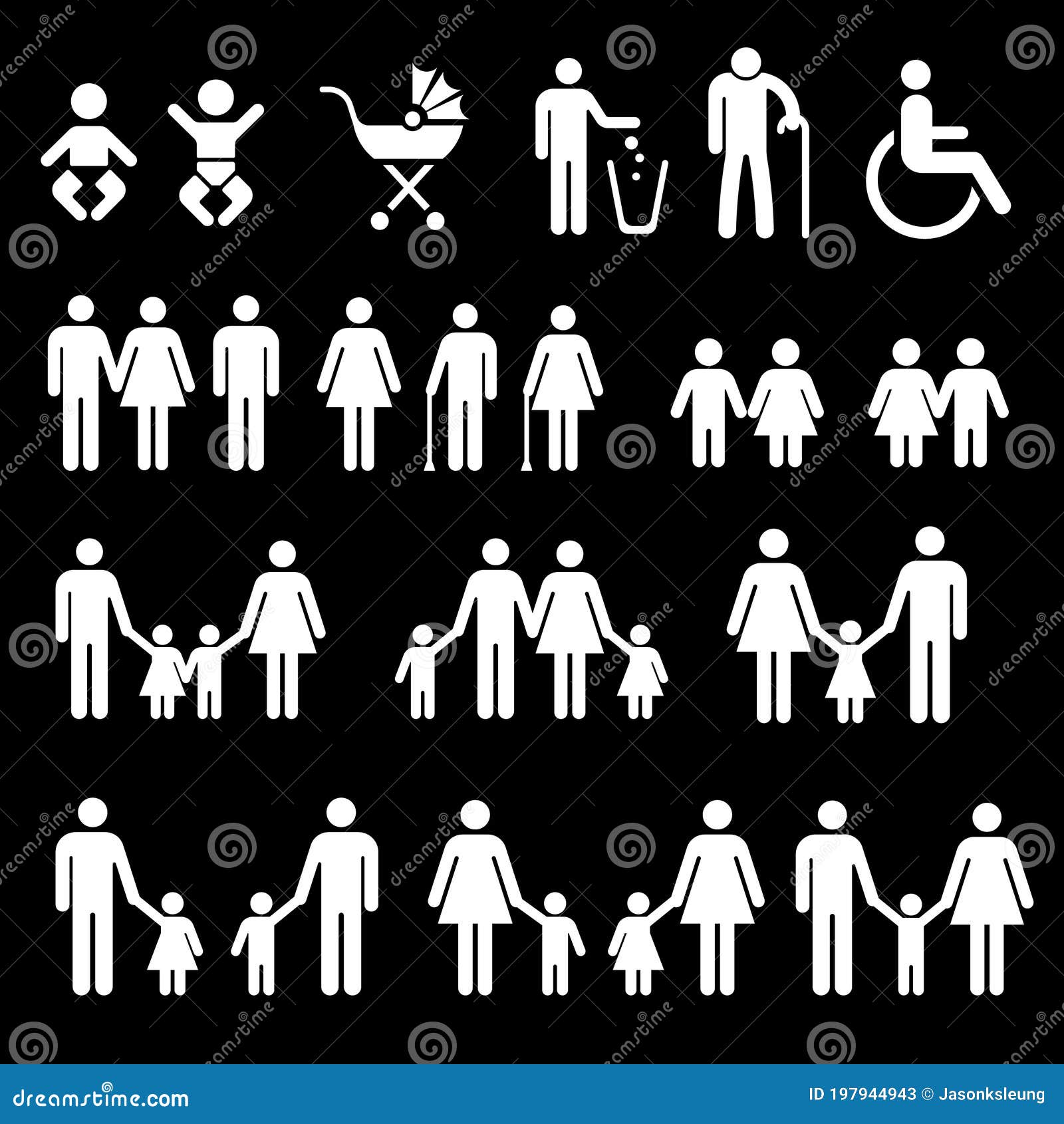 Human People Vector Icon Set Stock Vector - Illustration of symbol ...
