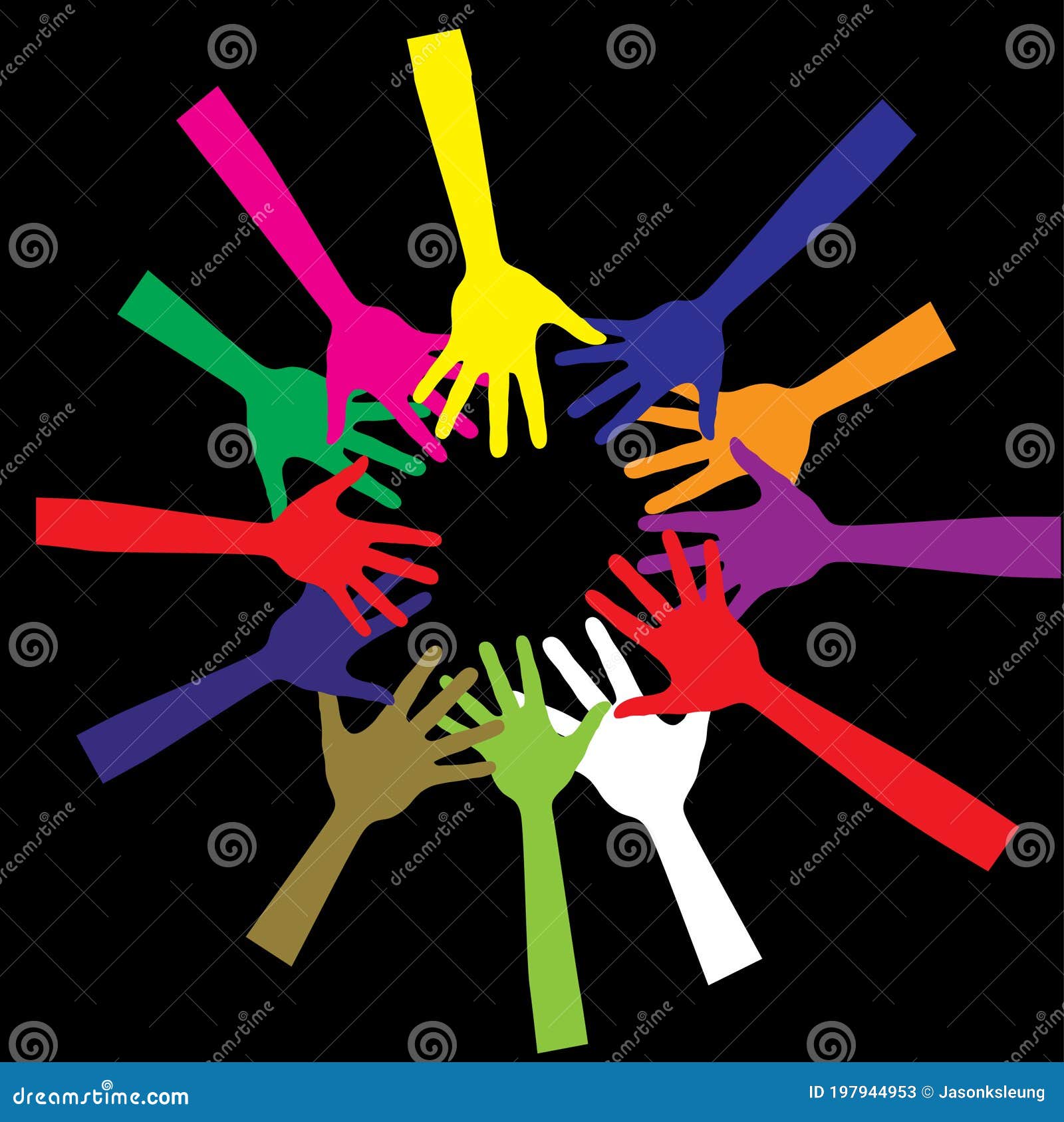 Color Hand Circle icon stock vector. Illustration of palm - 197944953