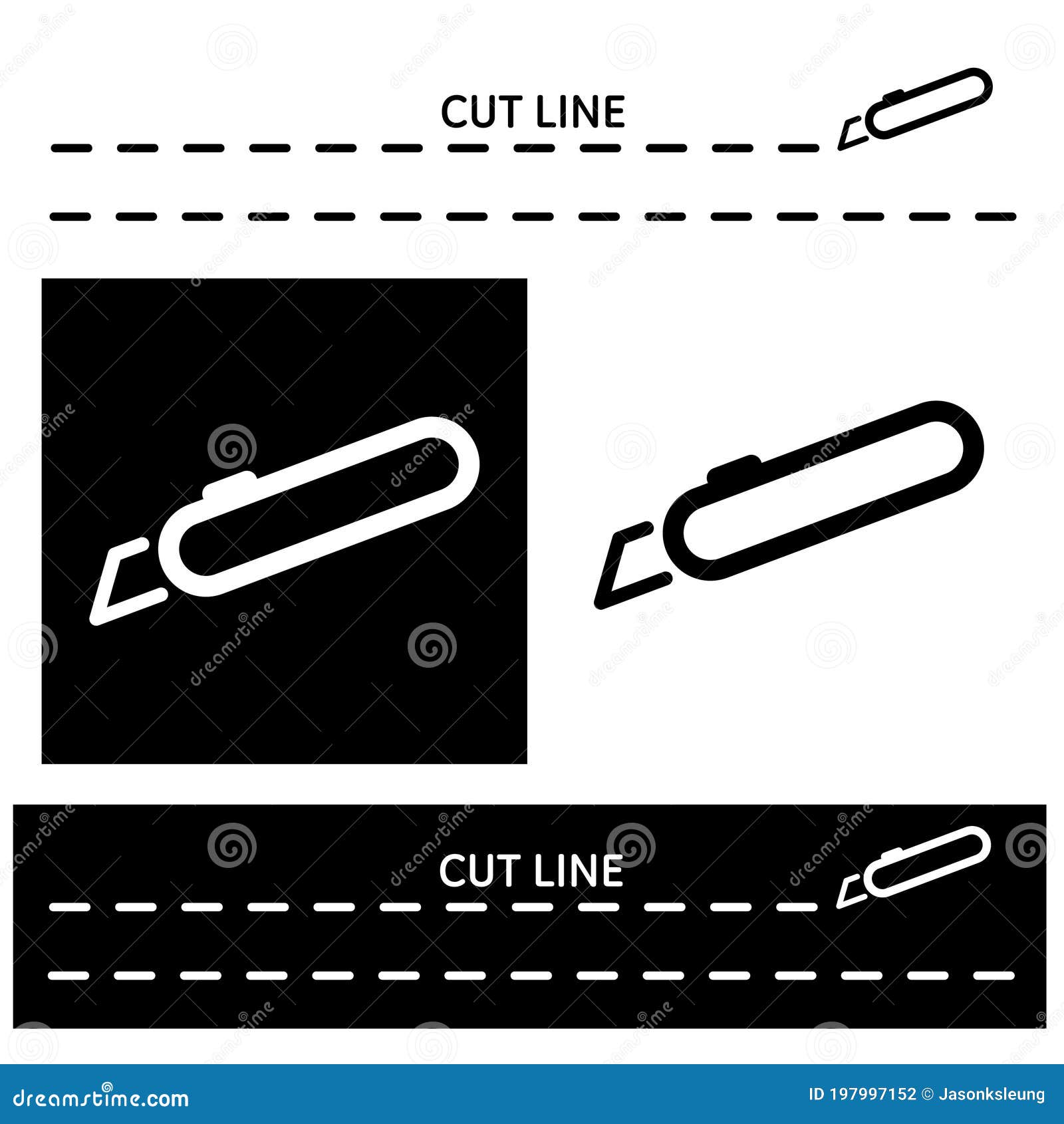 Cut line icon stock illustration. Illustration of line - 197997152
