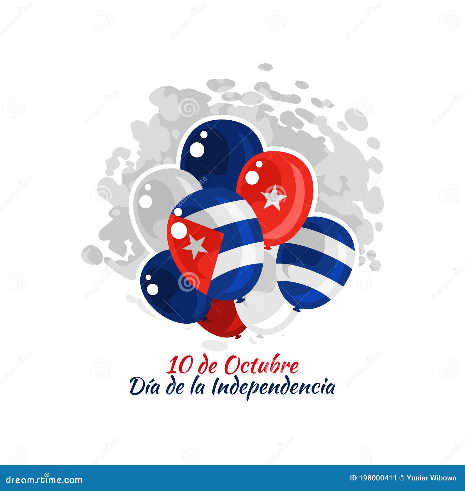 October 10, Independence Day of Cuba Stock Vector - Illustration of ...