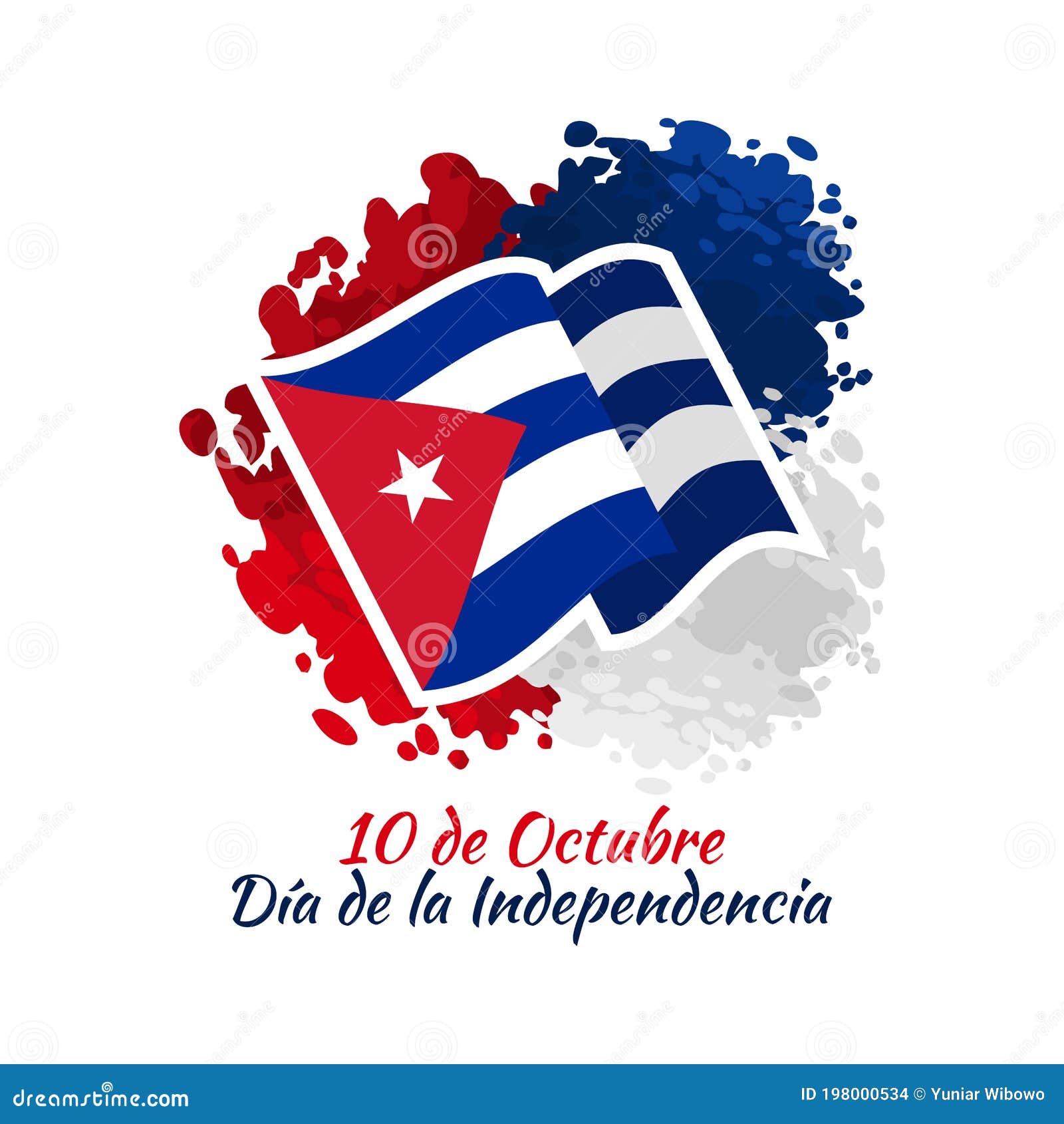 October 10, Independence Day of Cuba Stock Vector - Illustration of ...