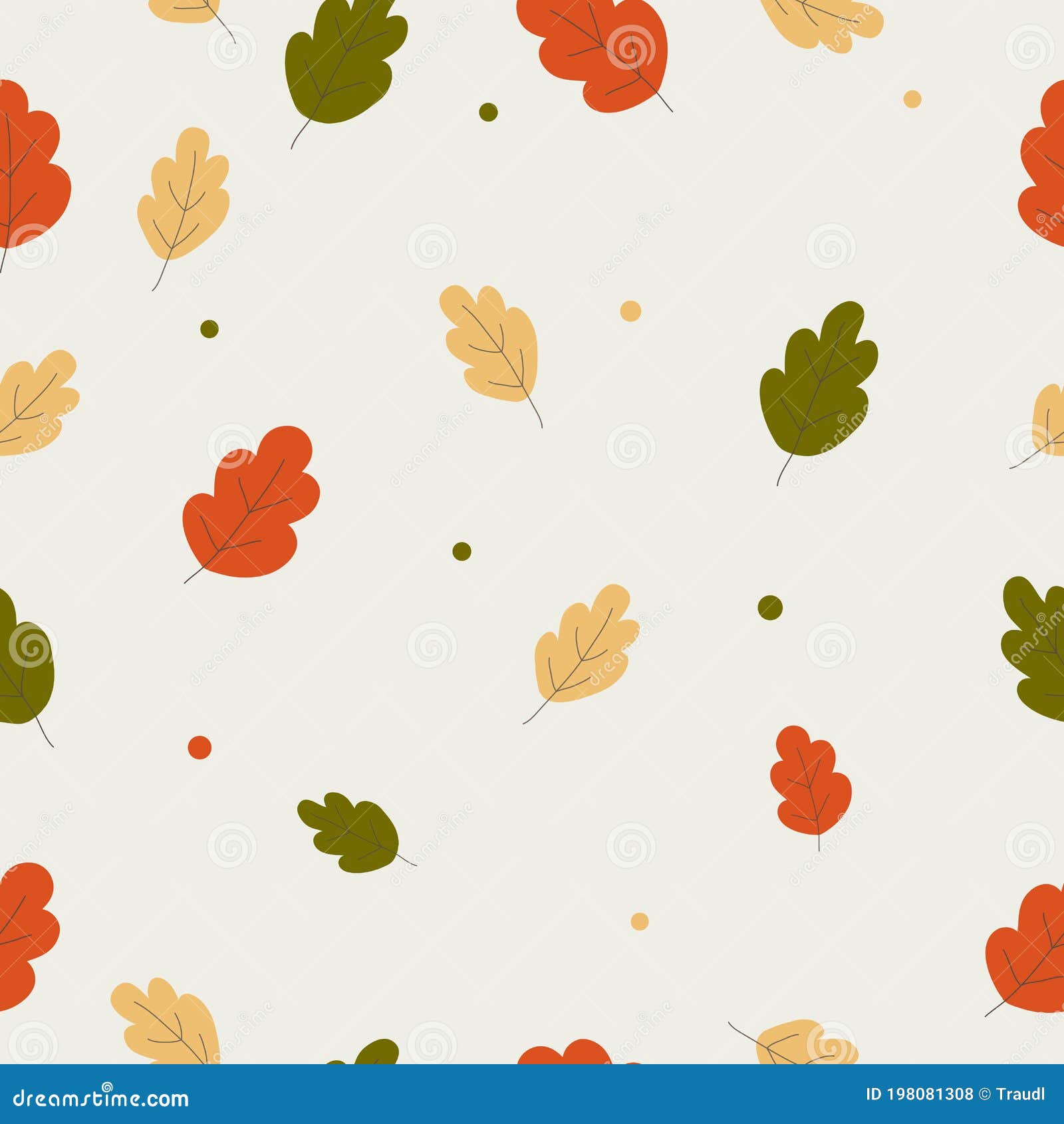 Seamless Autumn Wallpaper Design. Fall Seamless Design. Vector ...