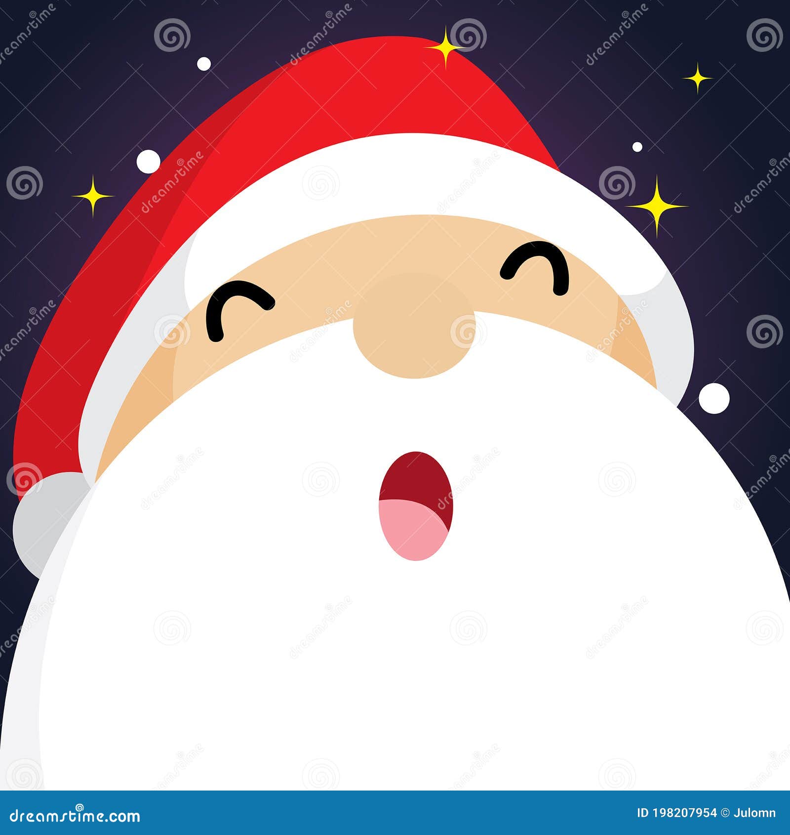 Cute Happy Santa Claus Illustration Stock Illustration - Illustration ...