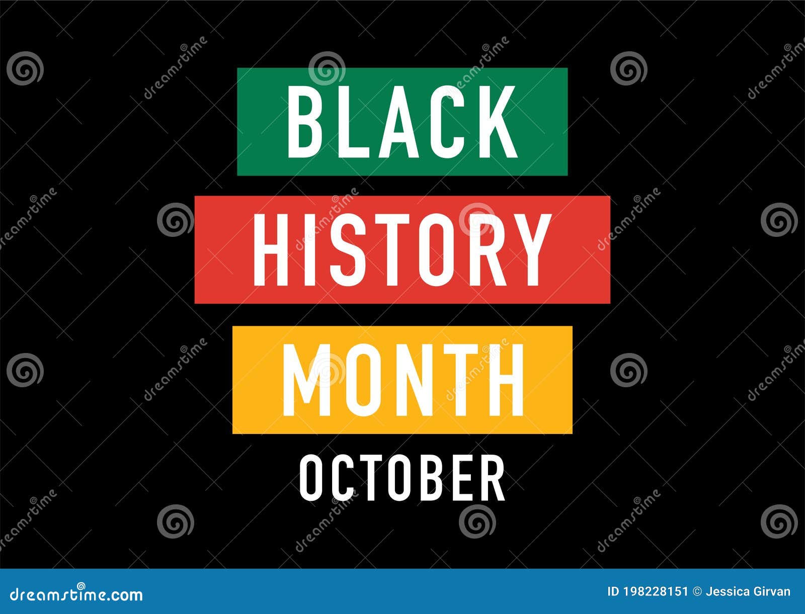 Black History Month October Vector Illustration Stock Vector ...