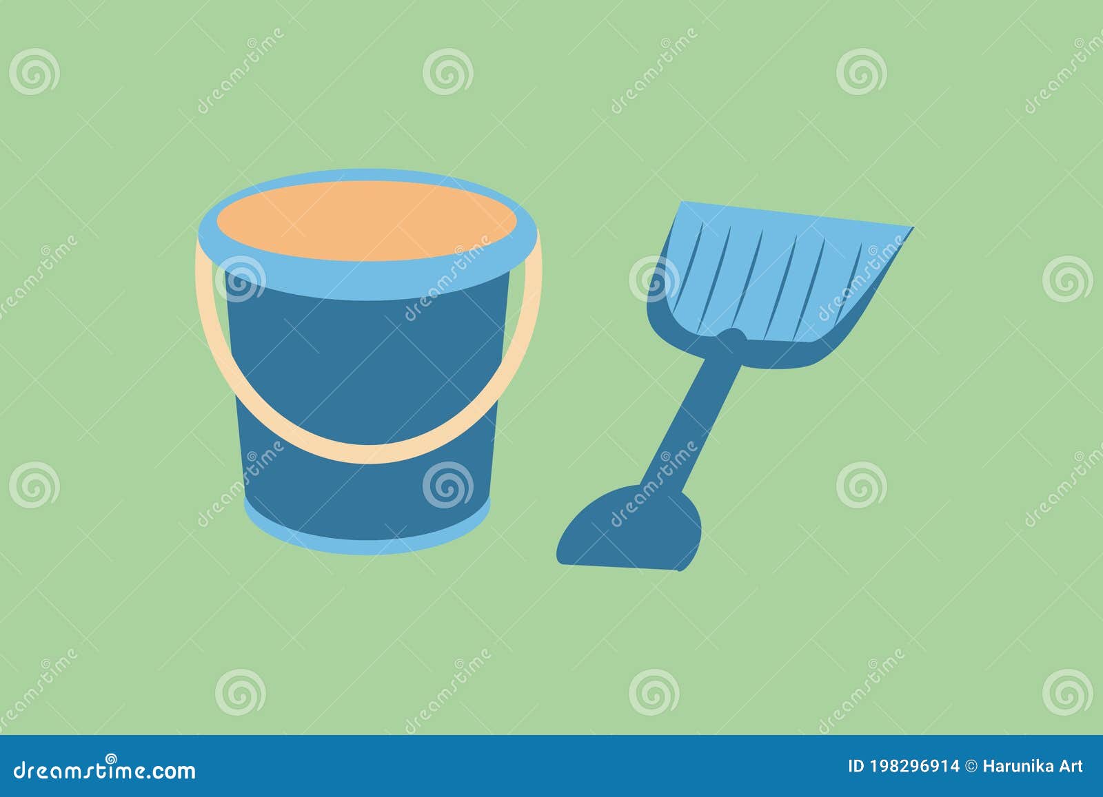 Beach Sand Play Tools Illustration Stock Vector - Illustration of shore ...