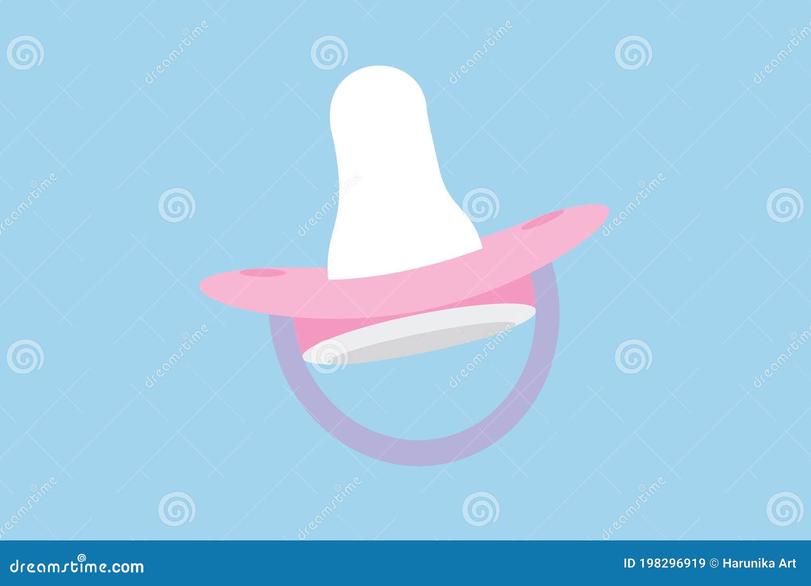 Cute Pacifier Illustration for Baby Stock Vector - Illustration of ...