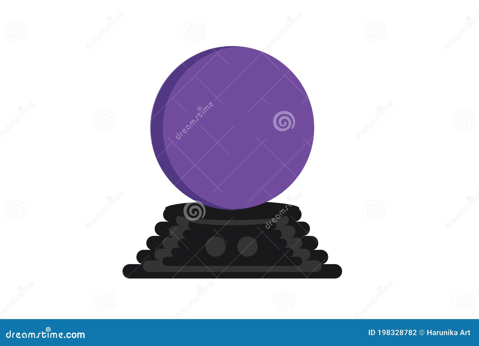 Halloween Witch Magic Globe Illustration Stock Vector - Illustration of ...