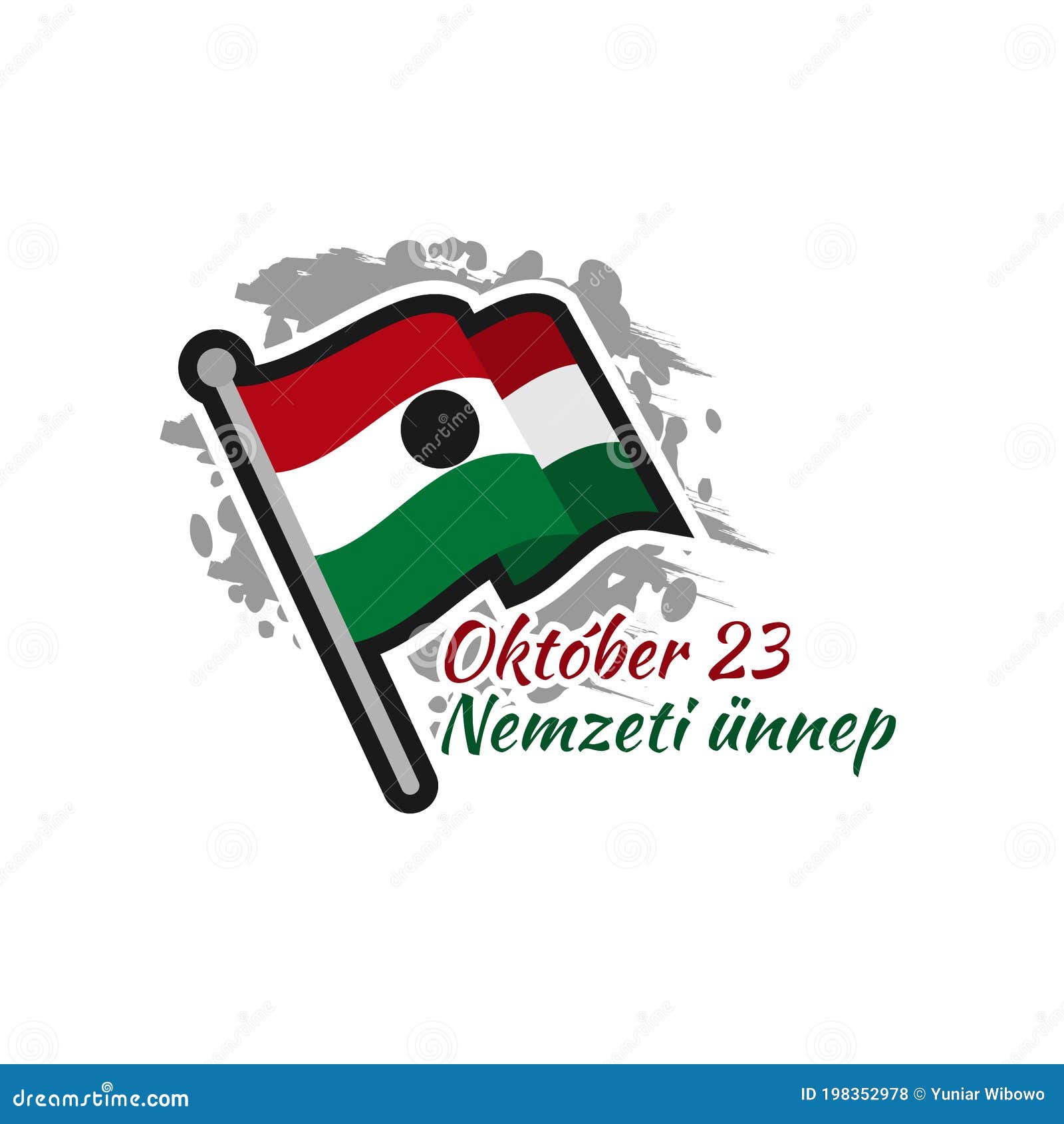 October 23, National Day of Hungary Stock Vector - Illustration of ...