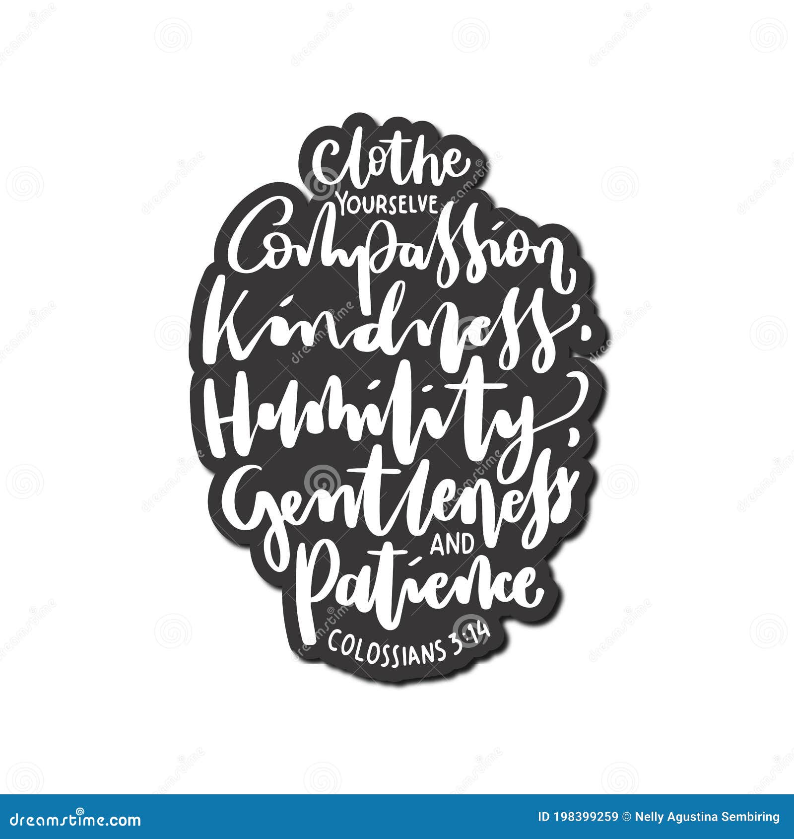 Printable Scripture Lettering on Black Background Stock Vector ...