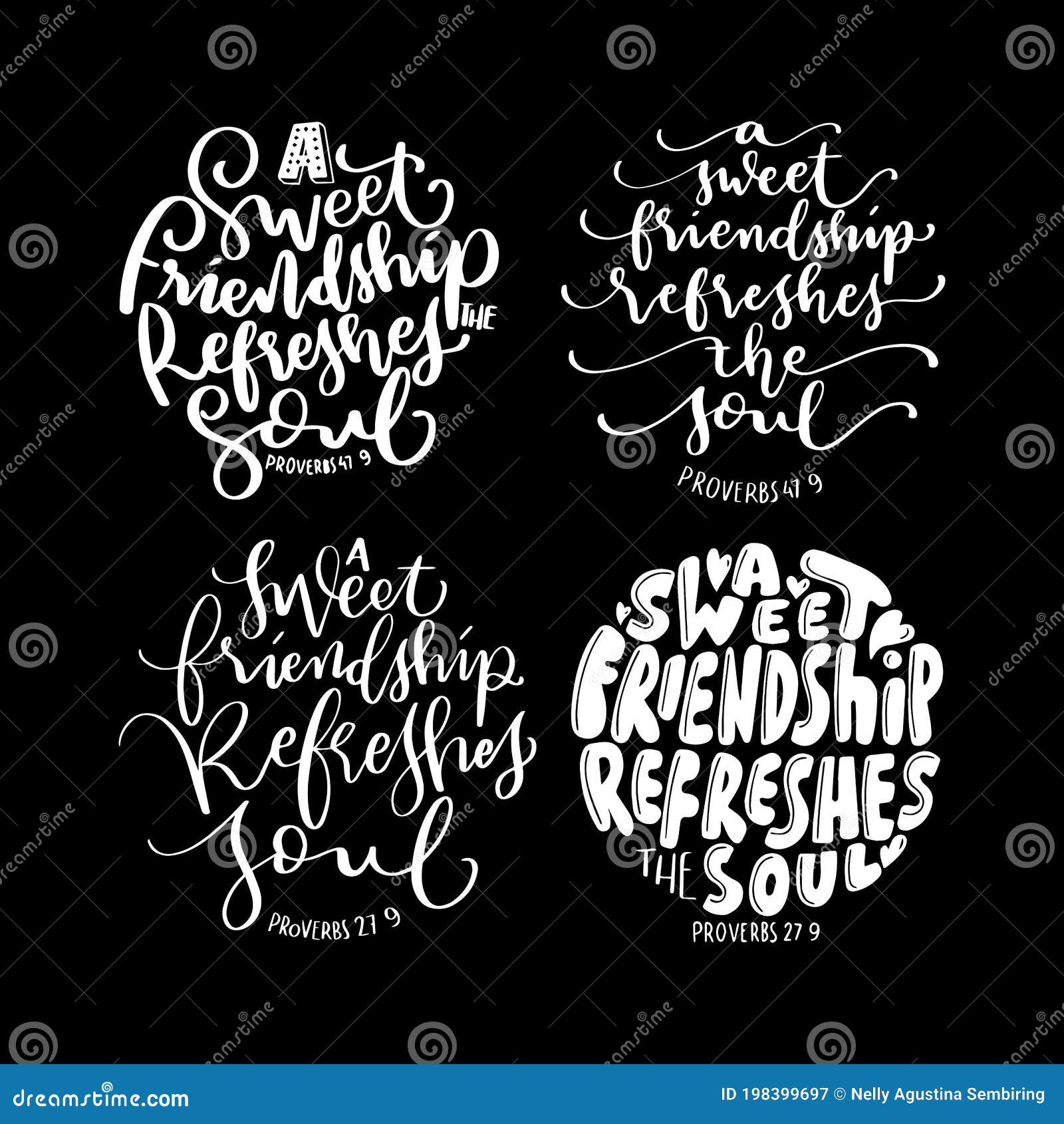 Set of Printable Scripture Lettering Stock Vector - Illustration of ...