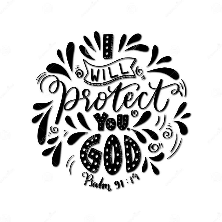 Printable Scripture Lettering on White Background Stock Vector ...