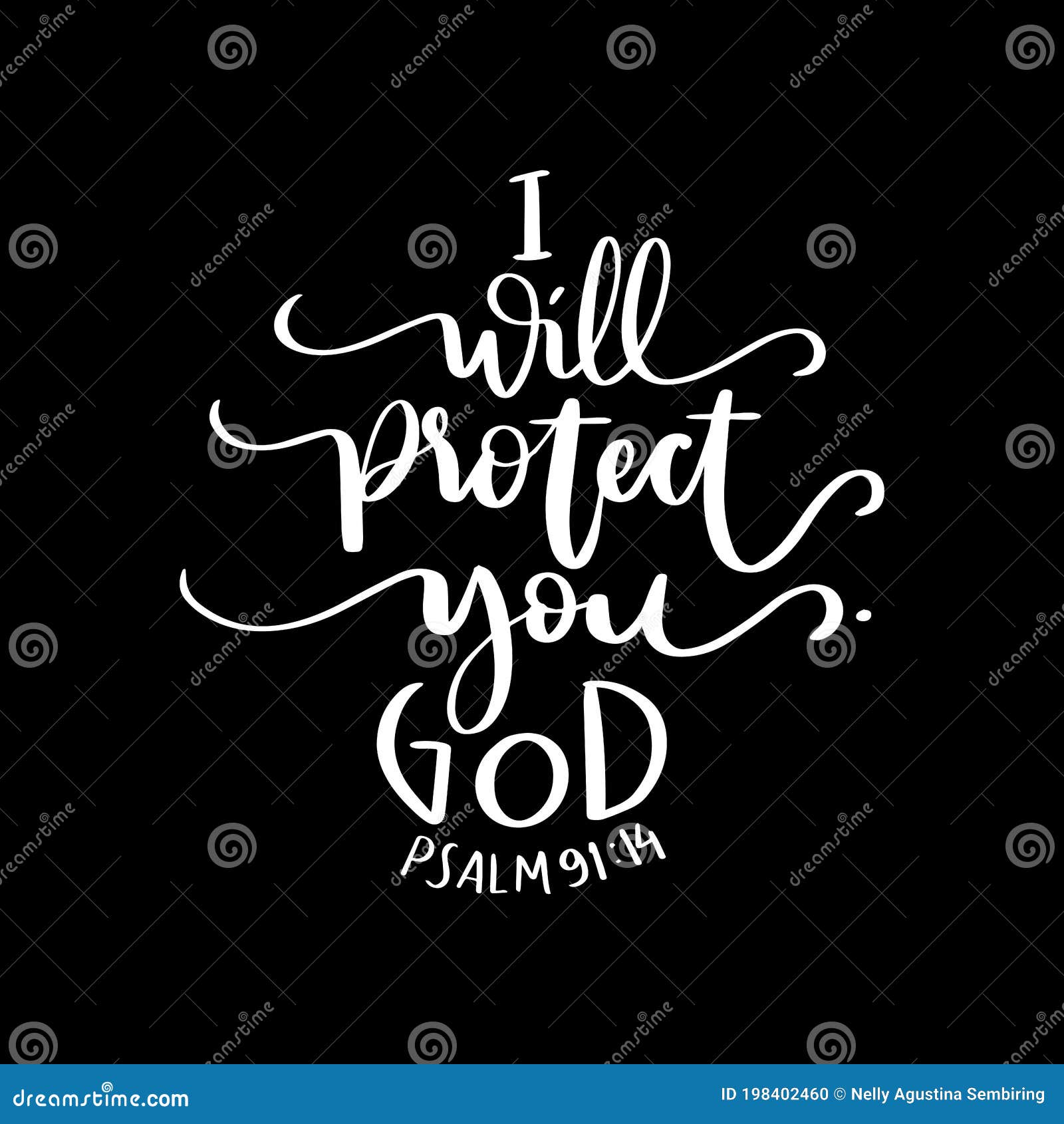 Printable Scripture Lettering on Black Background Stock Vector ...