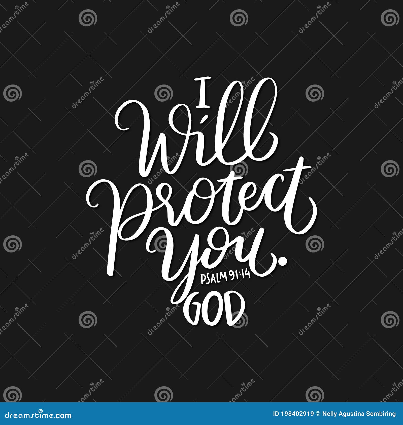 Printable Scripture Lettering on Black Background Stock Vector ...