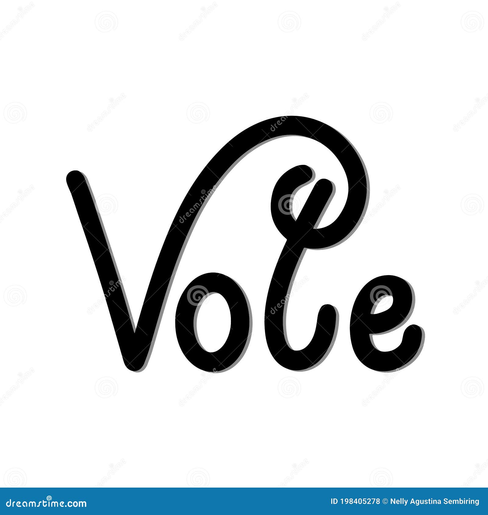 Printable word of Vote stock vector. Illustration of mail - 198405278