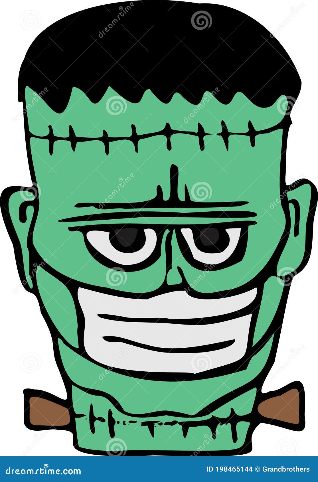 Frankenstein Cartoon Face
