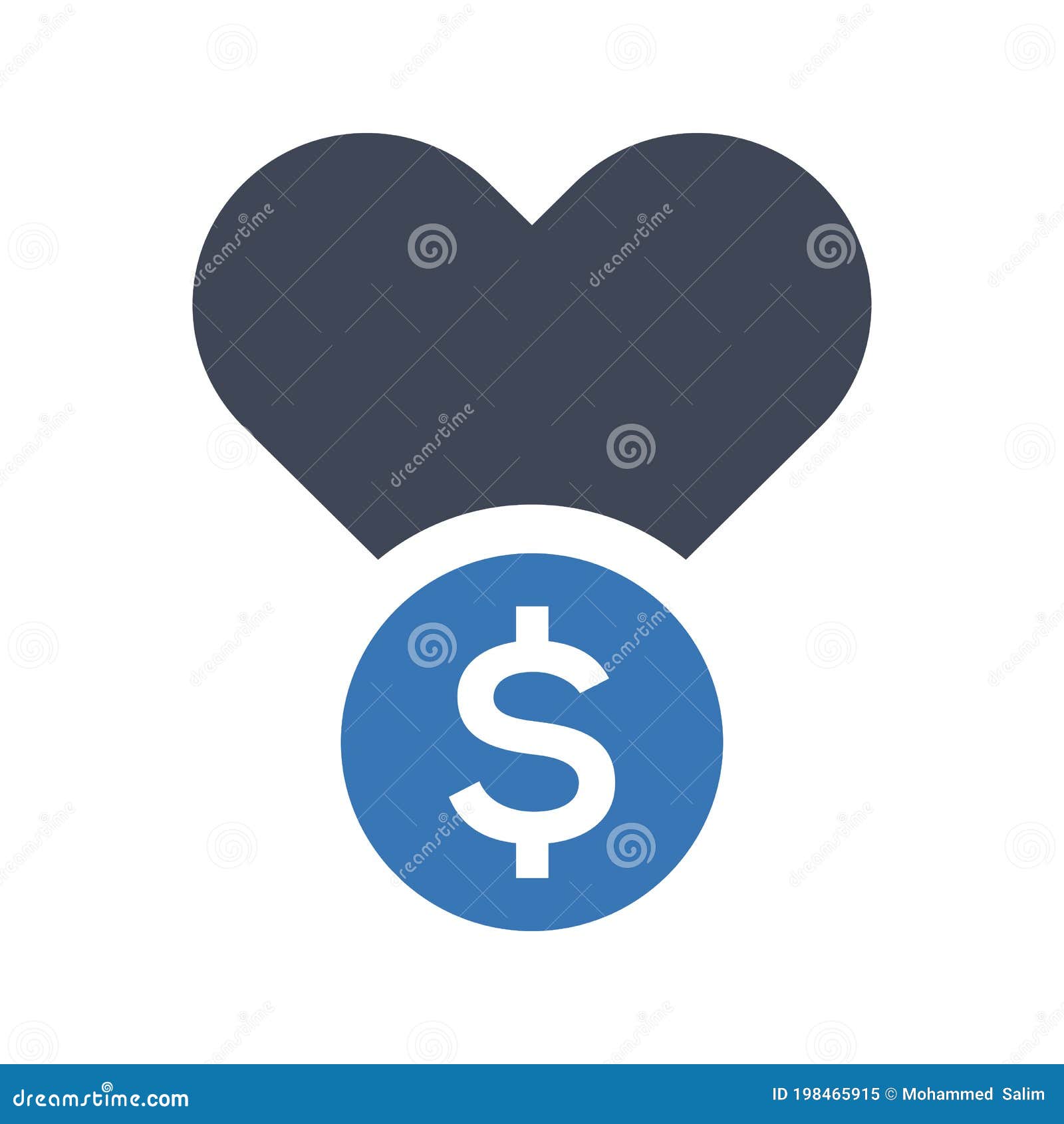 Charity Donation Funds Vector Icon Stock Vector - Illustration of ...