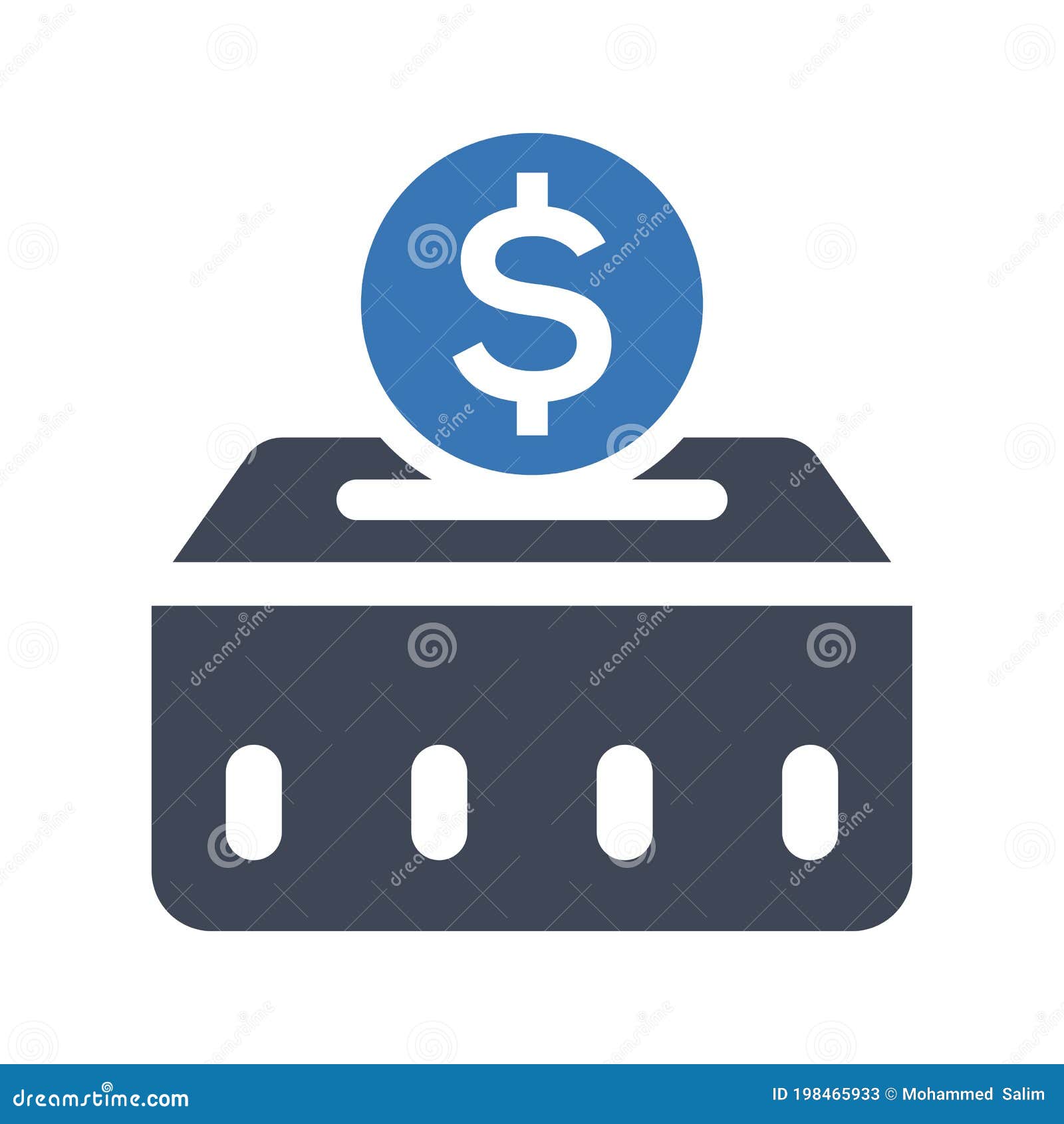 Charity Donation Money Vector Icon Stock Vector - Illustration of ...