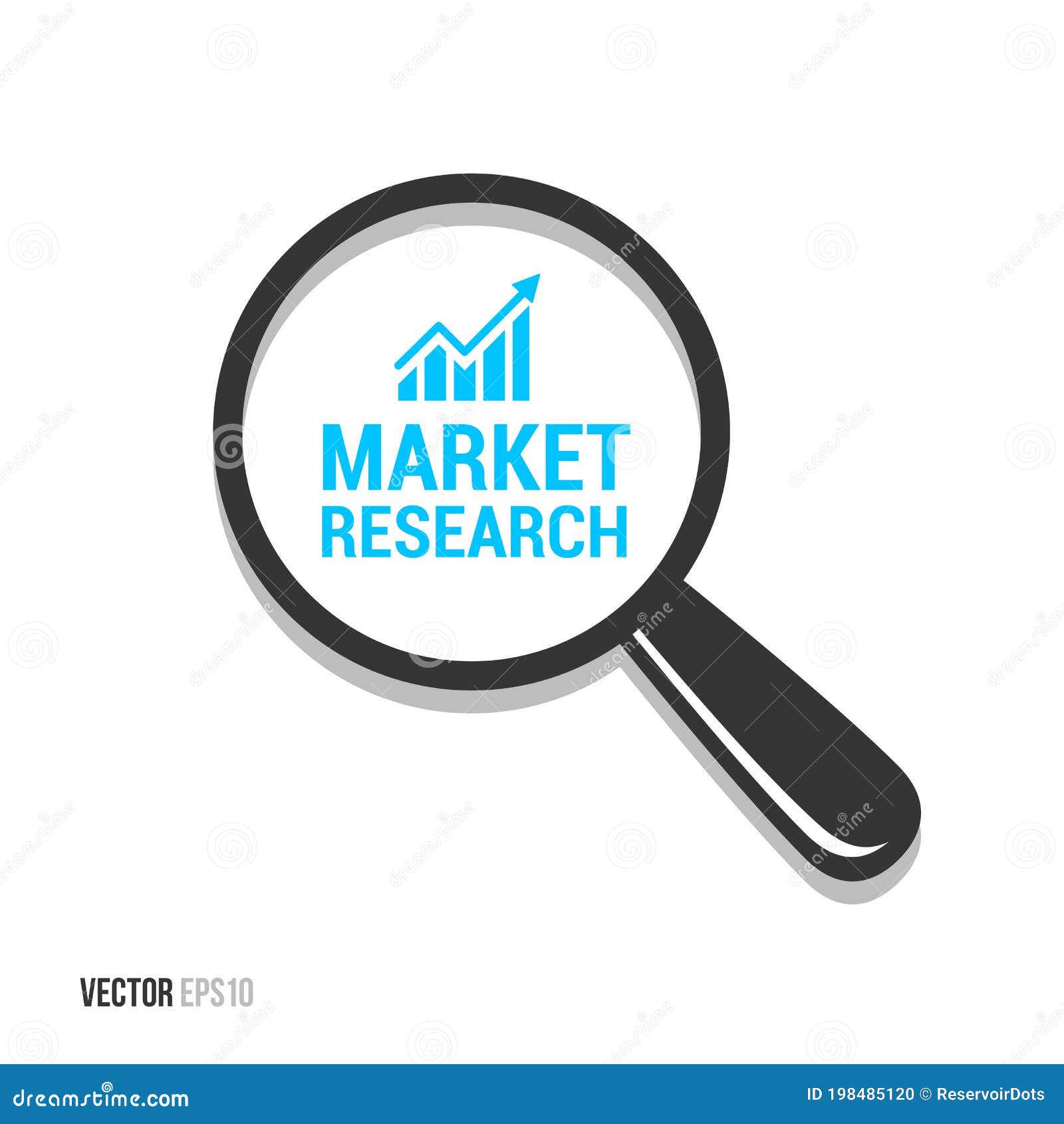 Market Research Magnifying Glass Stock Vector - Illustration of ...