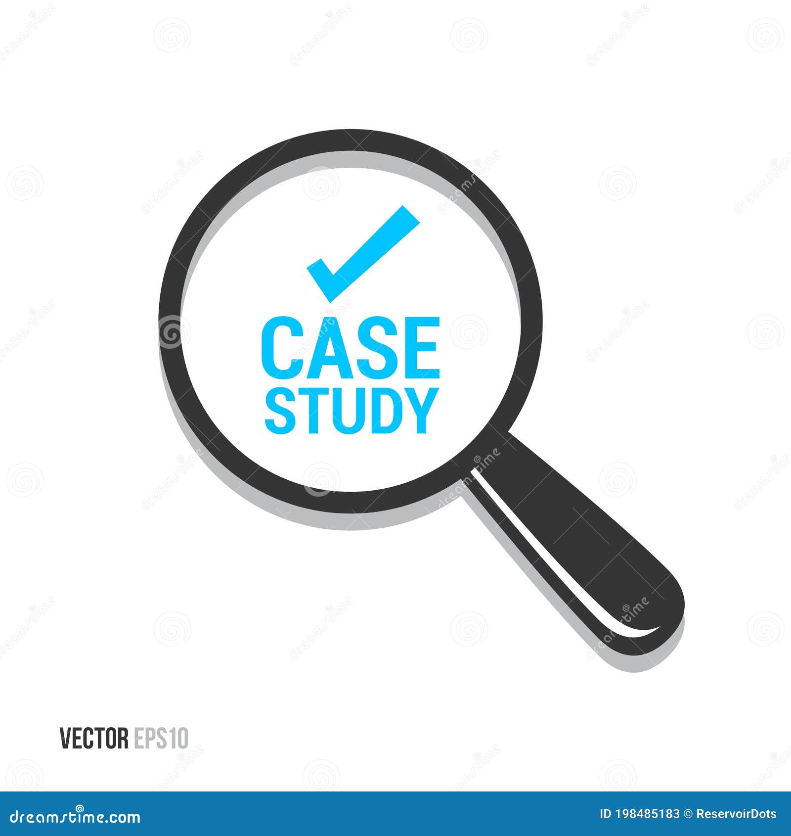 Case Study Magnifying Glass Stock Vector - Illustration of icon, learn ...