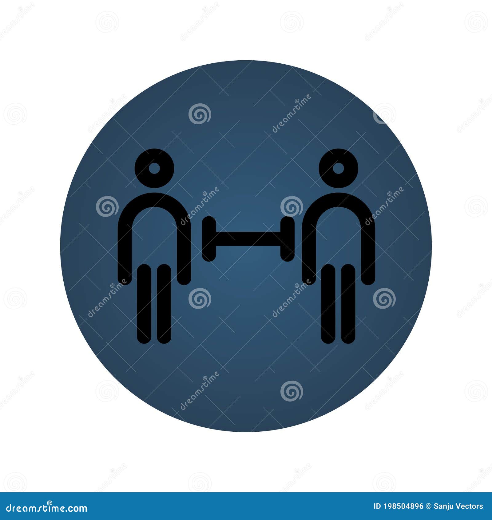 Social Distance Logo Vector Template Stock Vector - Illustration of ...