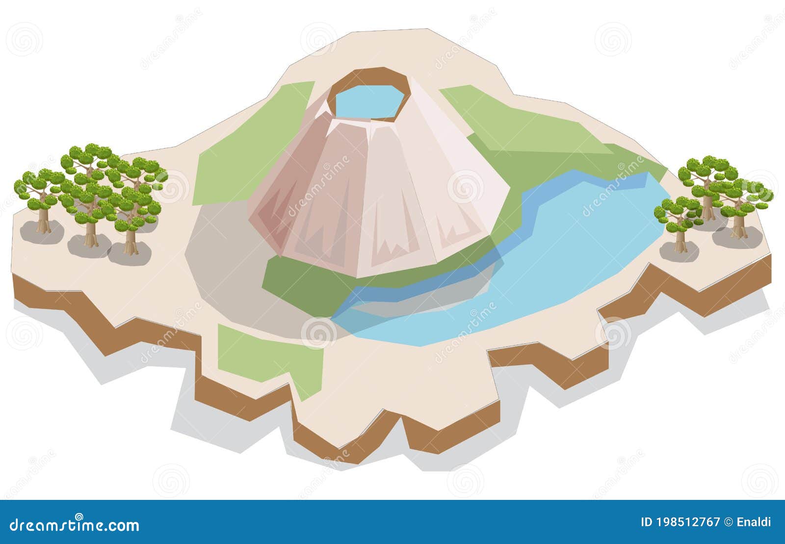 Isometric Simple Plants Set - Mangrove Forest Vector Illustration ...