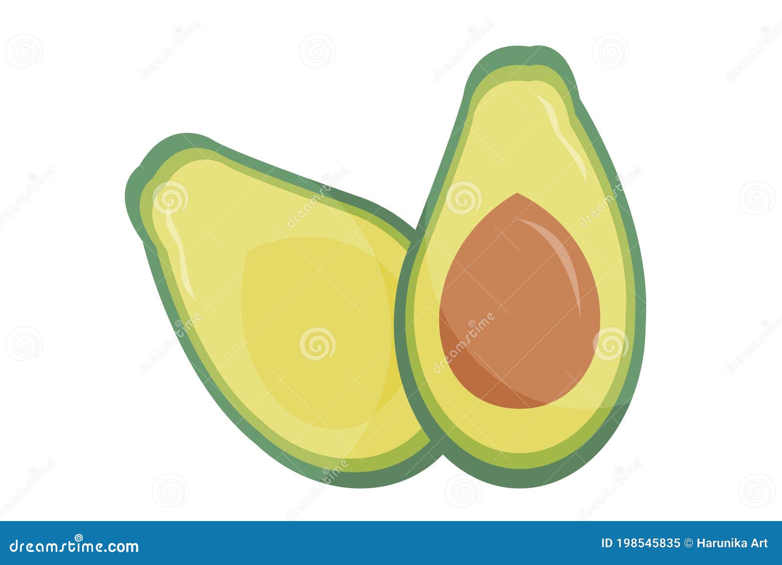 Avocado Fruit with Alphabet a Stock Vector - Illustration of children ...