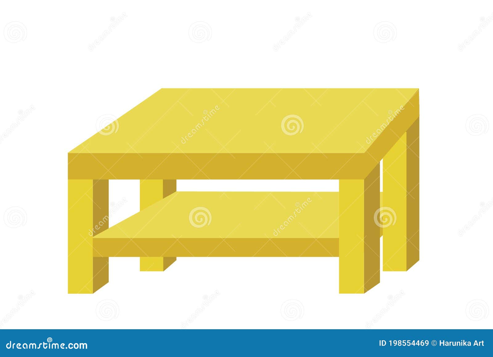 Vector Illustration of a Wooden Table To Put Things Stock Vector ...