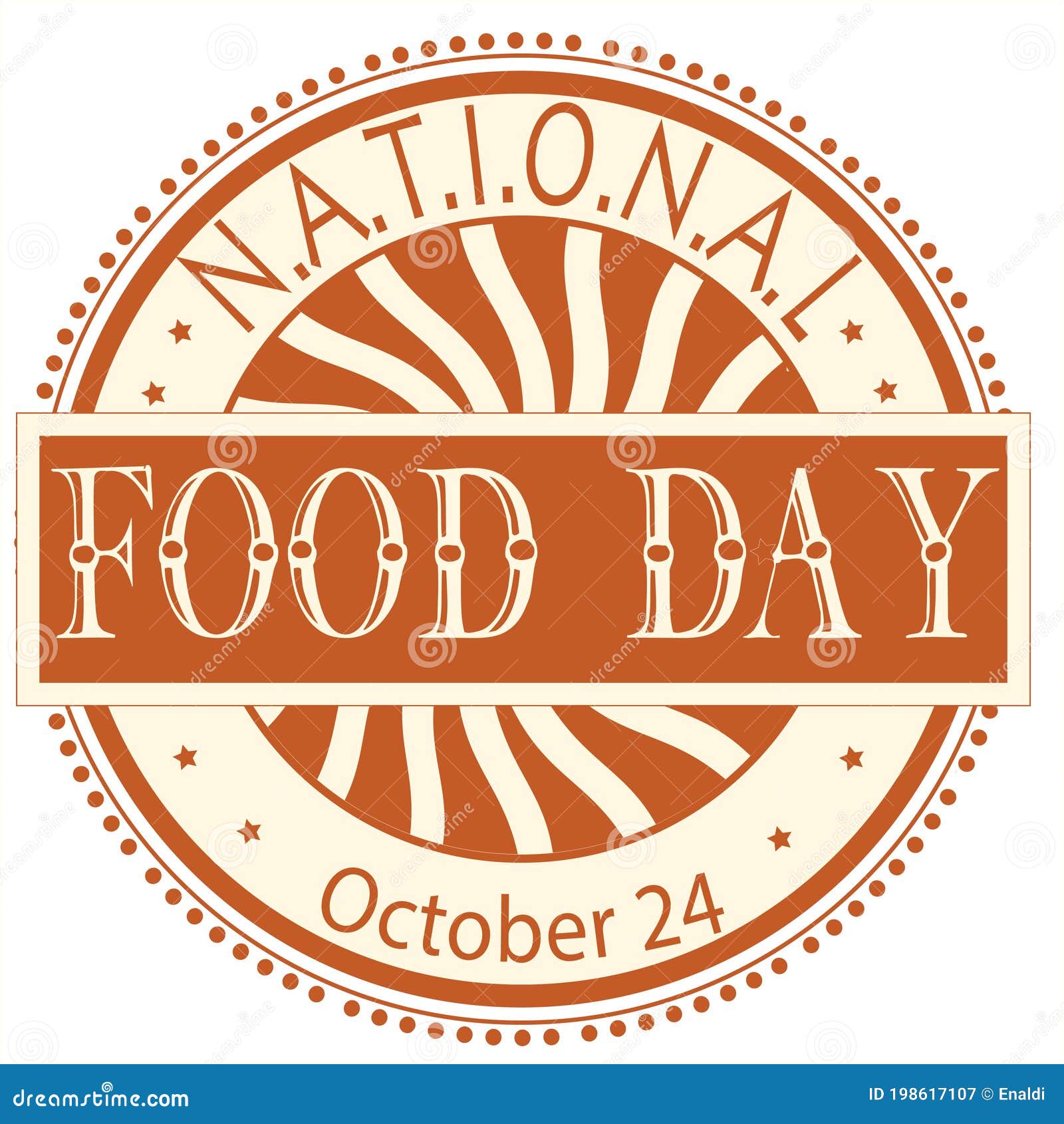 National Food Day Sign and Badge Stock Vector - Illustration of dishes ...