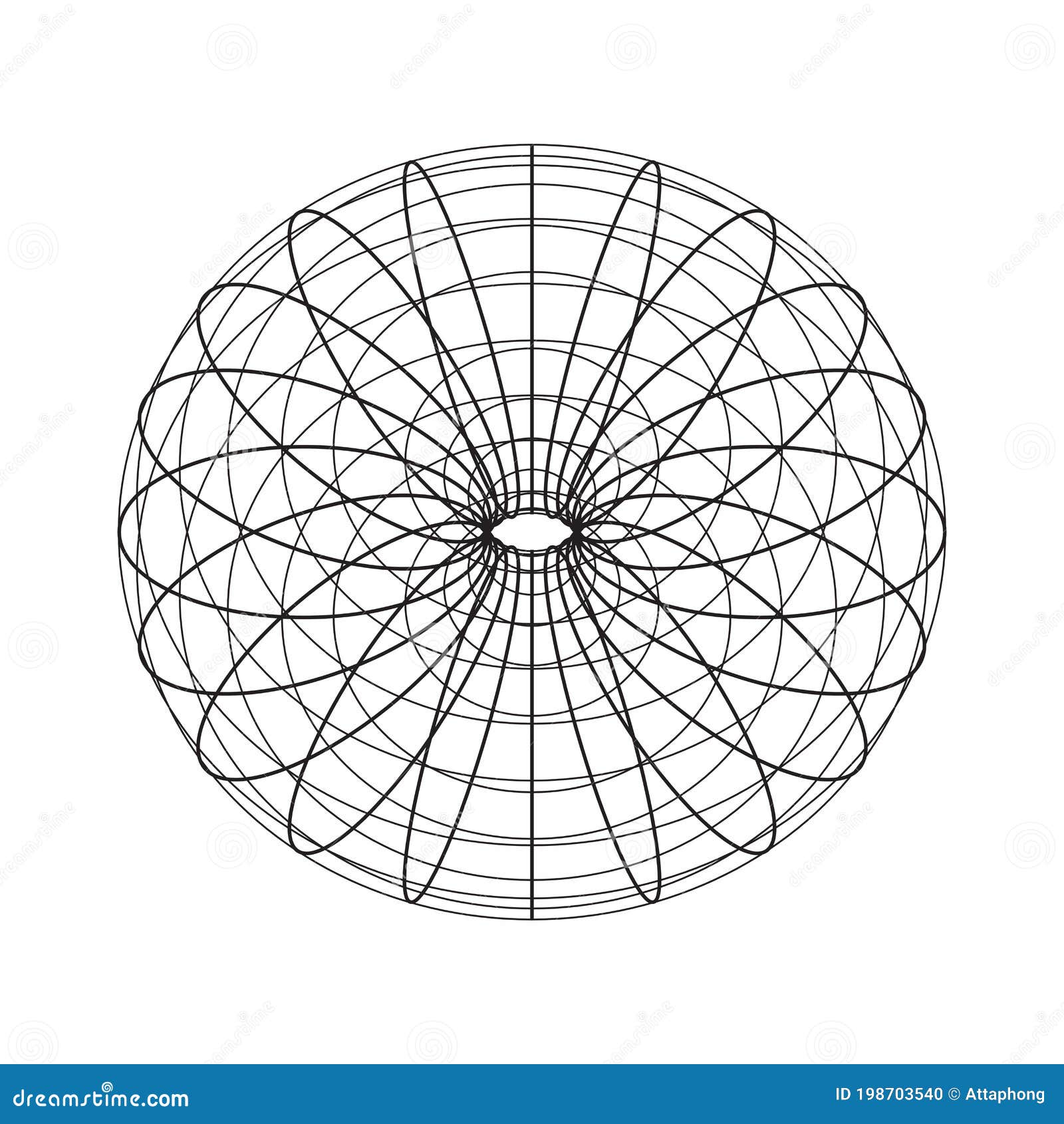 Torus Topology Circle Geometry Mathematics on White Background Stock ...
