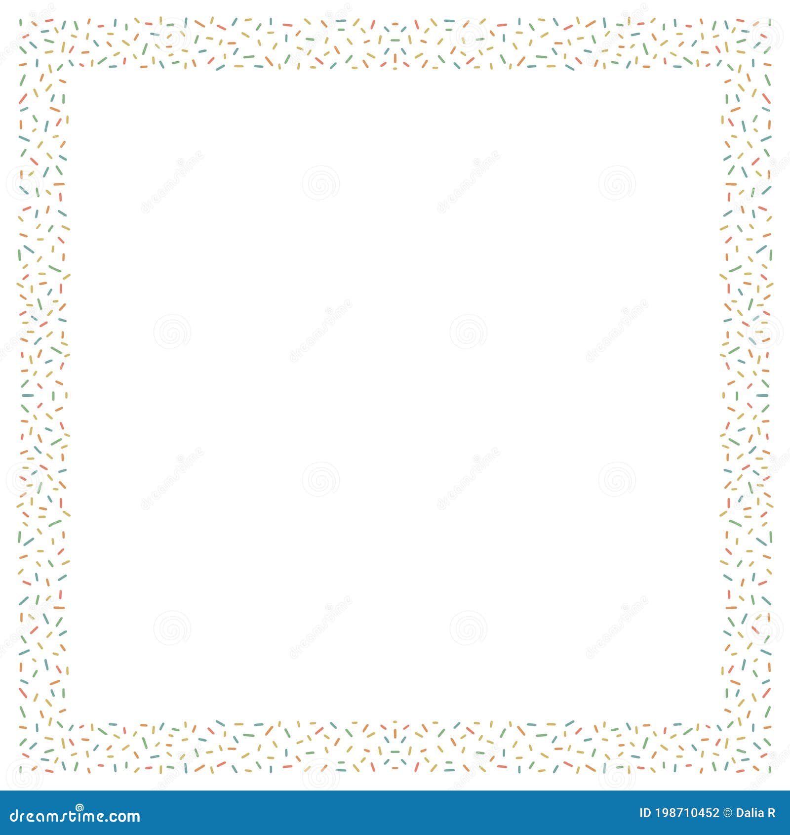 Decorative Frame of Colored Dashes. Stock Illustration - Illustration ...