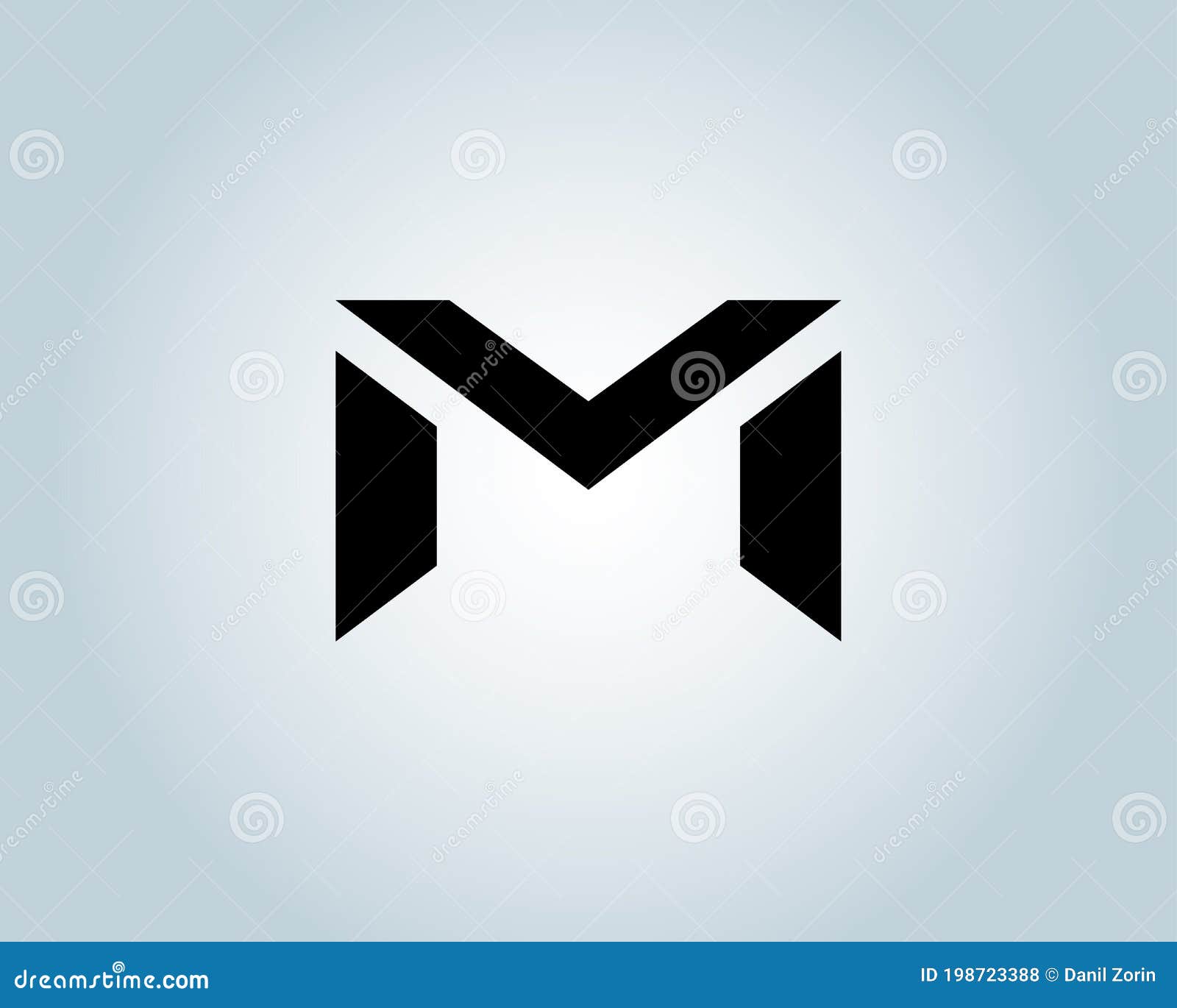 Letter M Line Logo Design. Linear Creative Minimal Monochrome Monogram ...