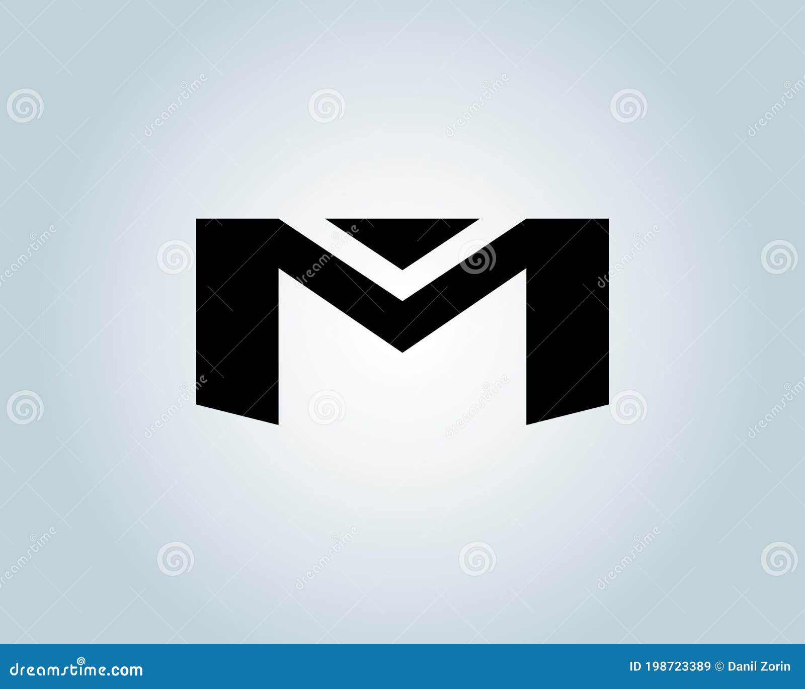 Letter M Line Logo Design. Linear Creative Minimal Monochrome Monogram ...