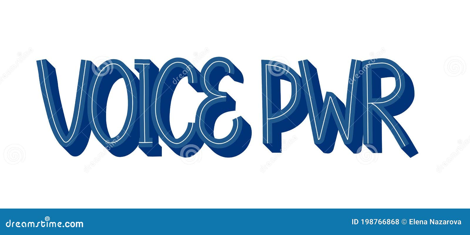 Voice Power Vector Hand Lettering Poster Stock Vector - Illustration of ...