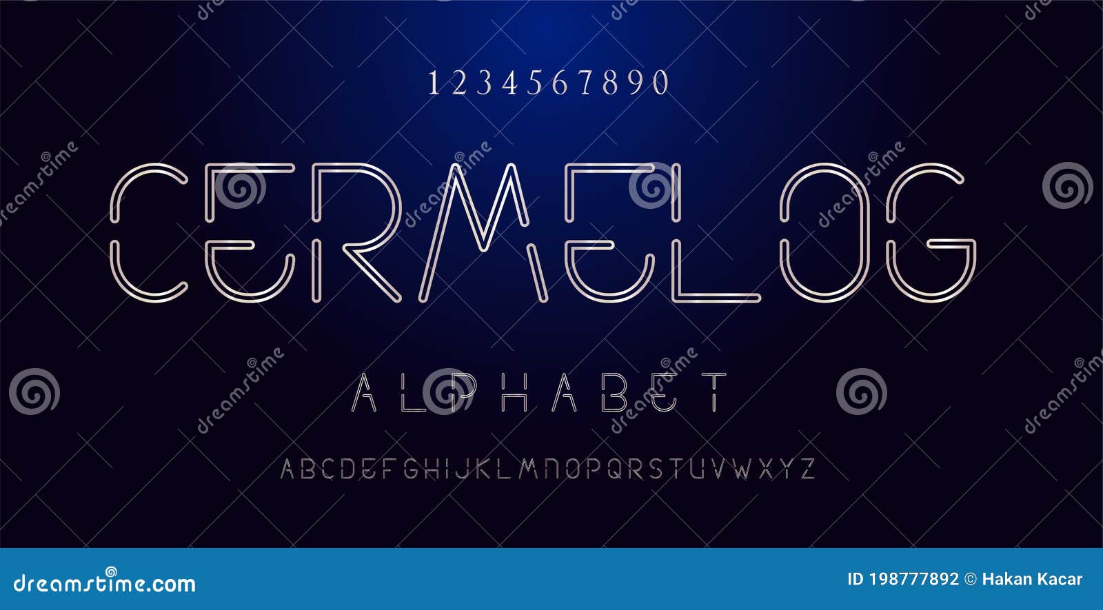 Abstract Digital Modern Font Design, Trendy Alphabet Letters and ...