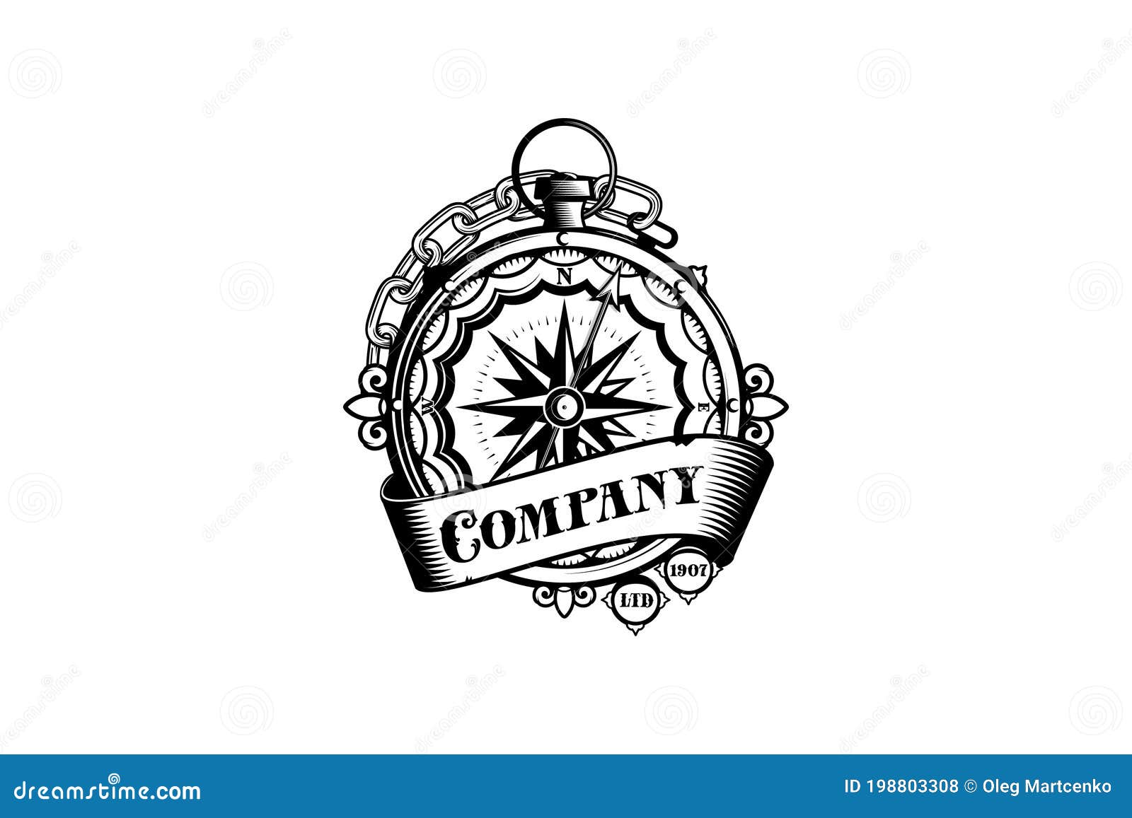 Retro Compass Logo EPS 10 File Stock Vector - Illustration of north ...