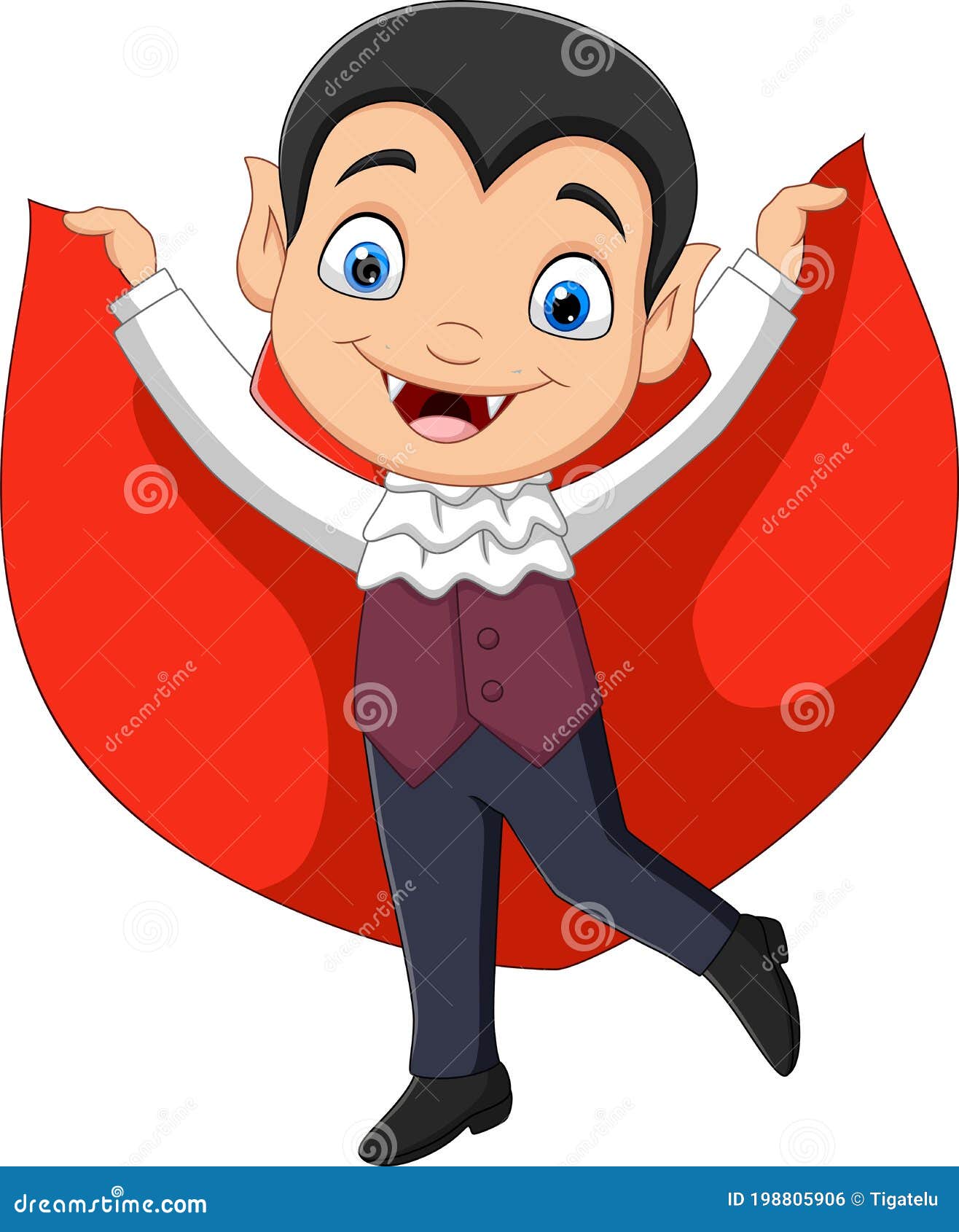 Cartoon Happy Vampire Isolated on White Background Stock Vector ...
