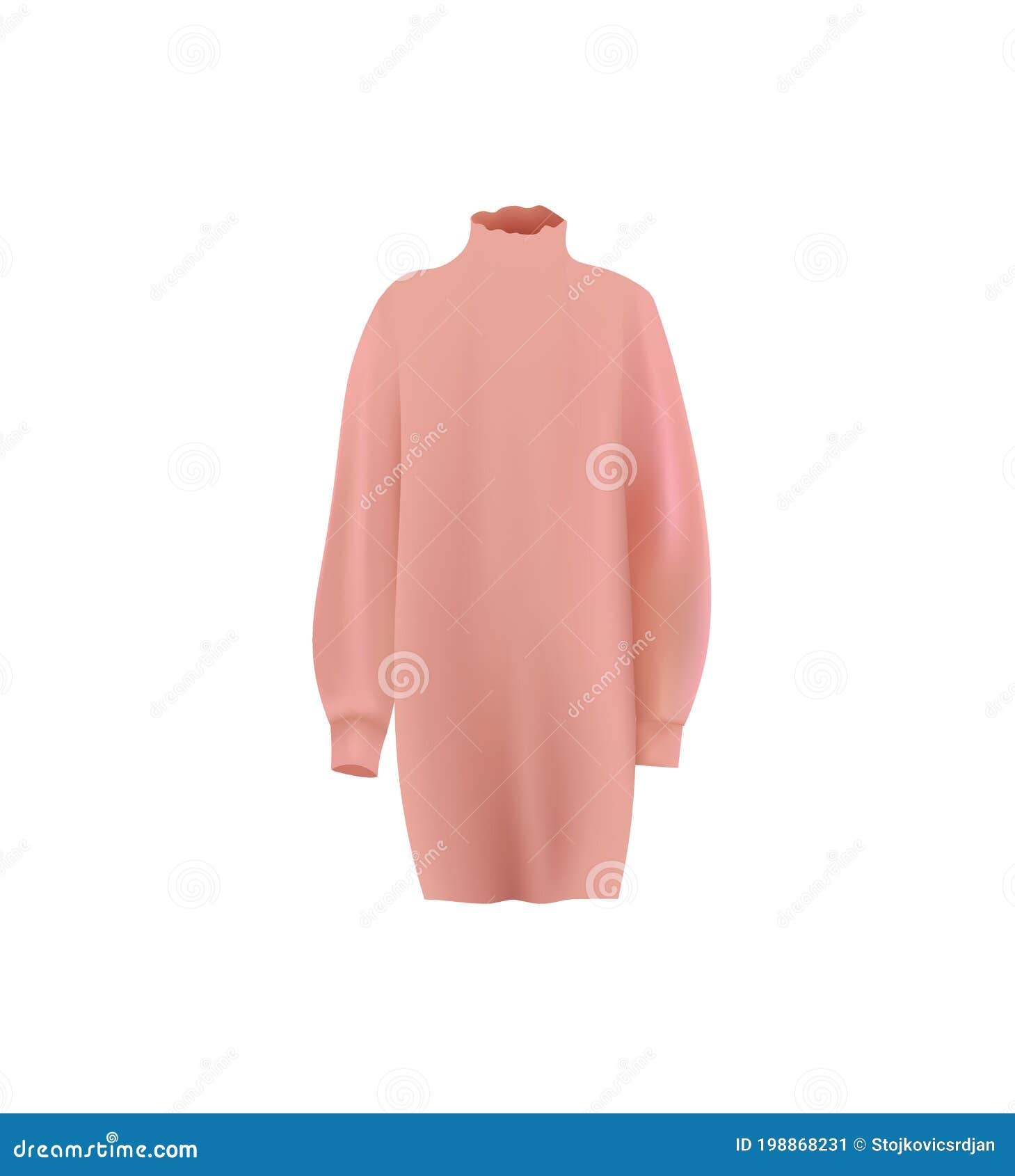 Oversized pink sweater stock vector. Illustration of positive - 198868231