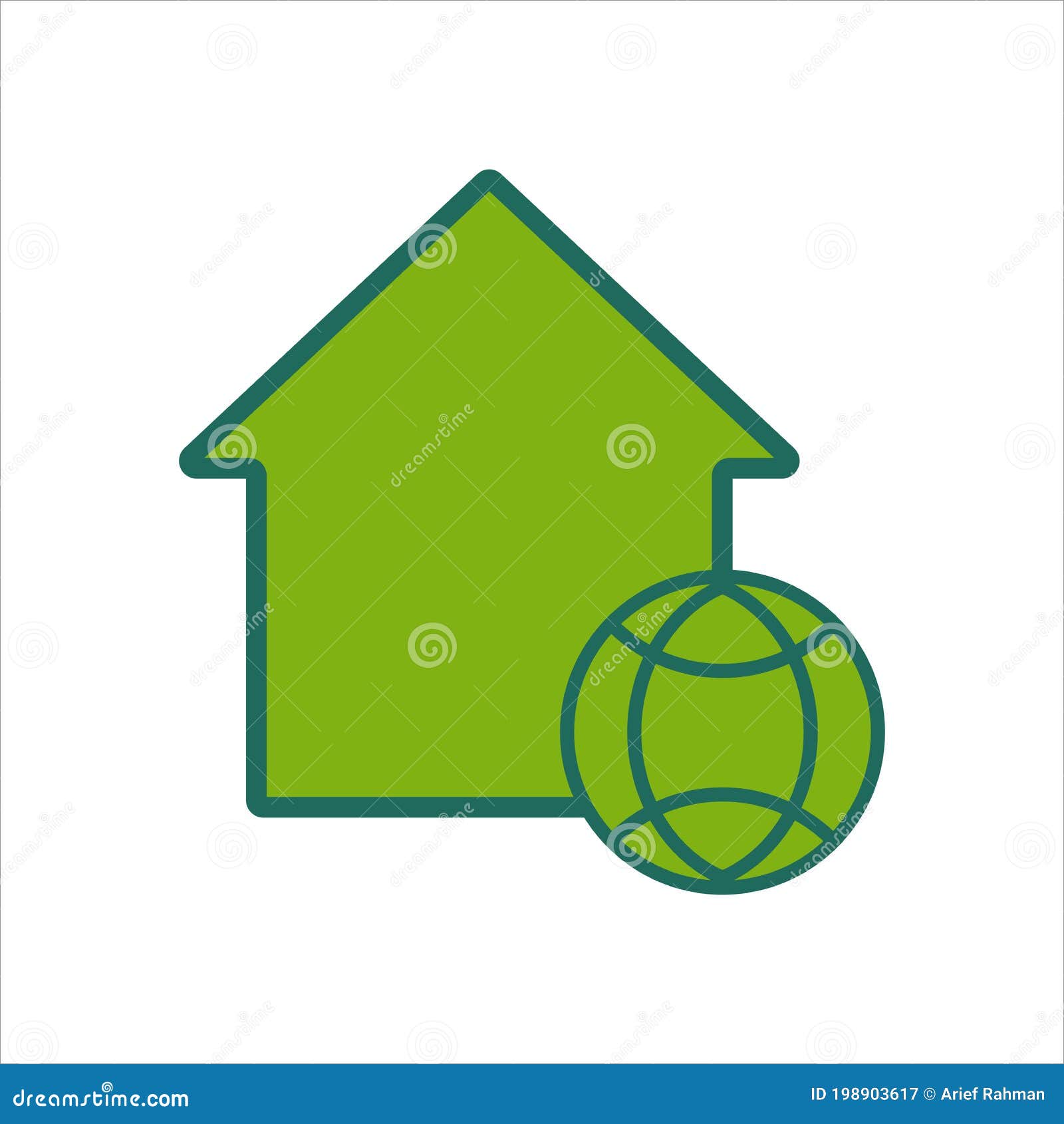 Home Icon. Home Icon with Globe . Home Icon Concept for Mobile and Web ...