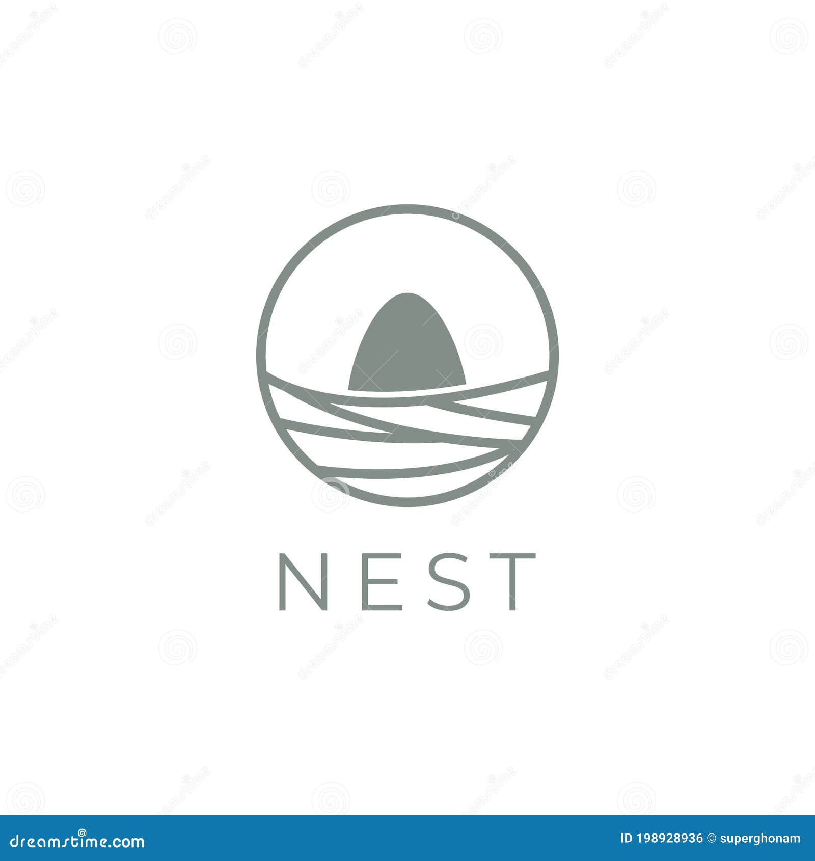 Nest Logo Design Vector Template. Stock Vector - Illustration of line ...