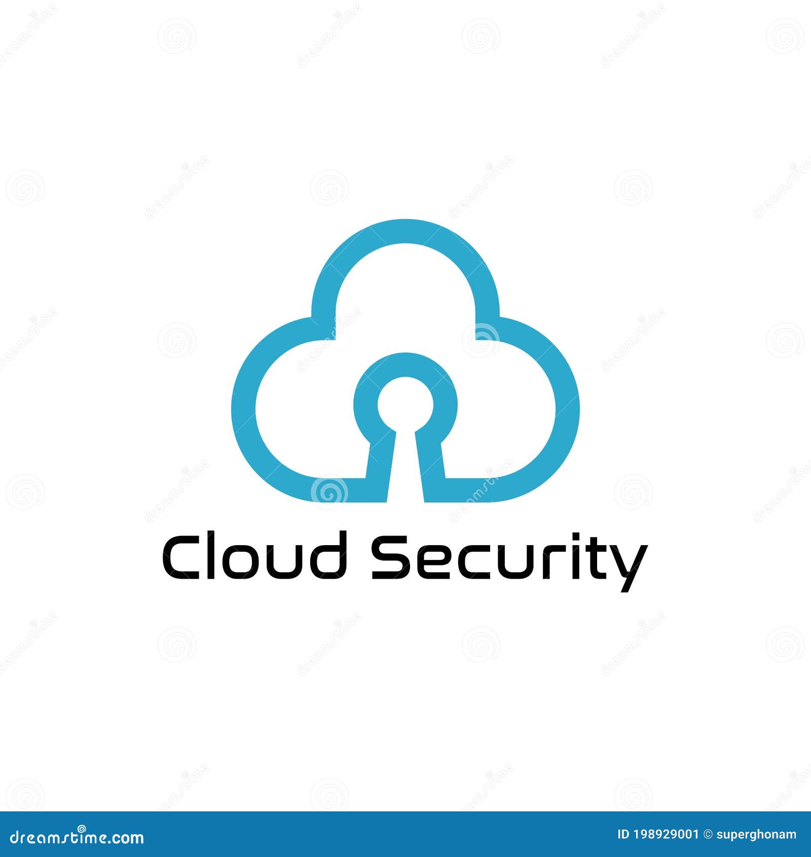 Cloud Security Logo Design Symbol Vector Template Stock Vector ...