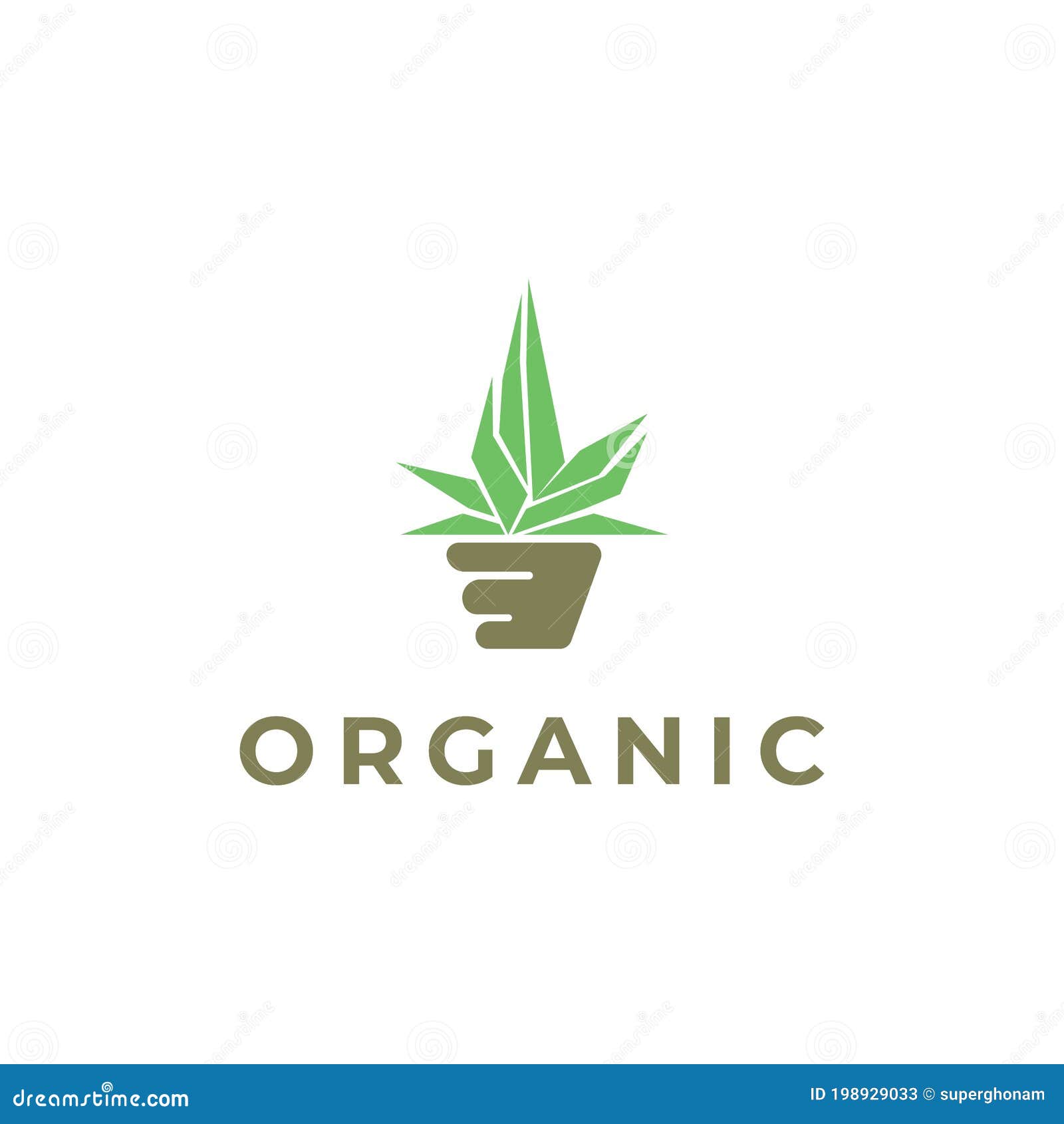 Garden Organic Logo Design Vector Template Stock Vector - Illustration ...