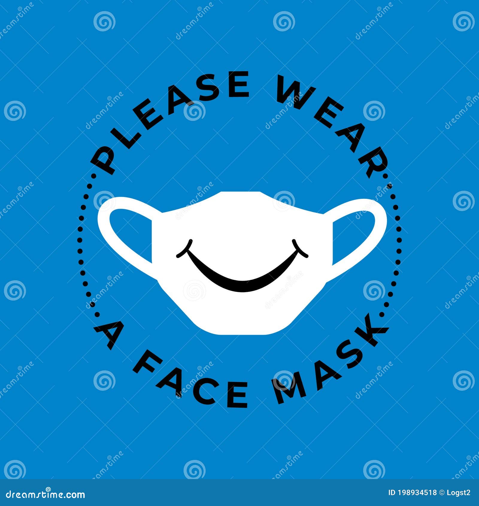 `Please Wear a Face` Mask Sign. Face Mask Logo. Face Mask Icon Stock ...