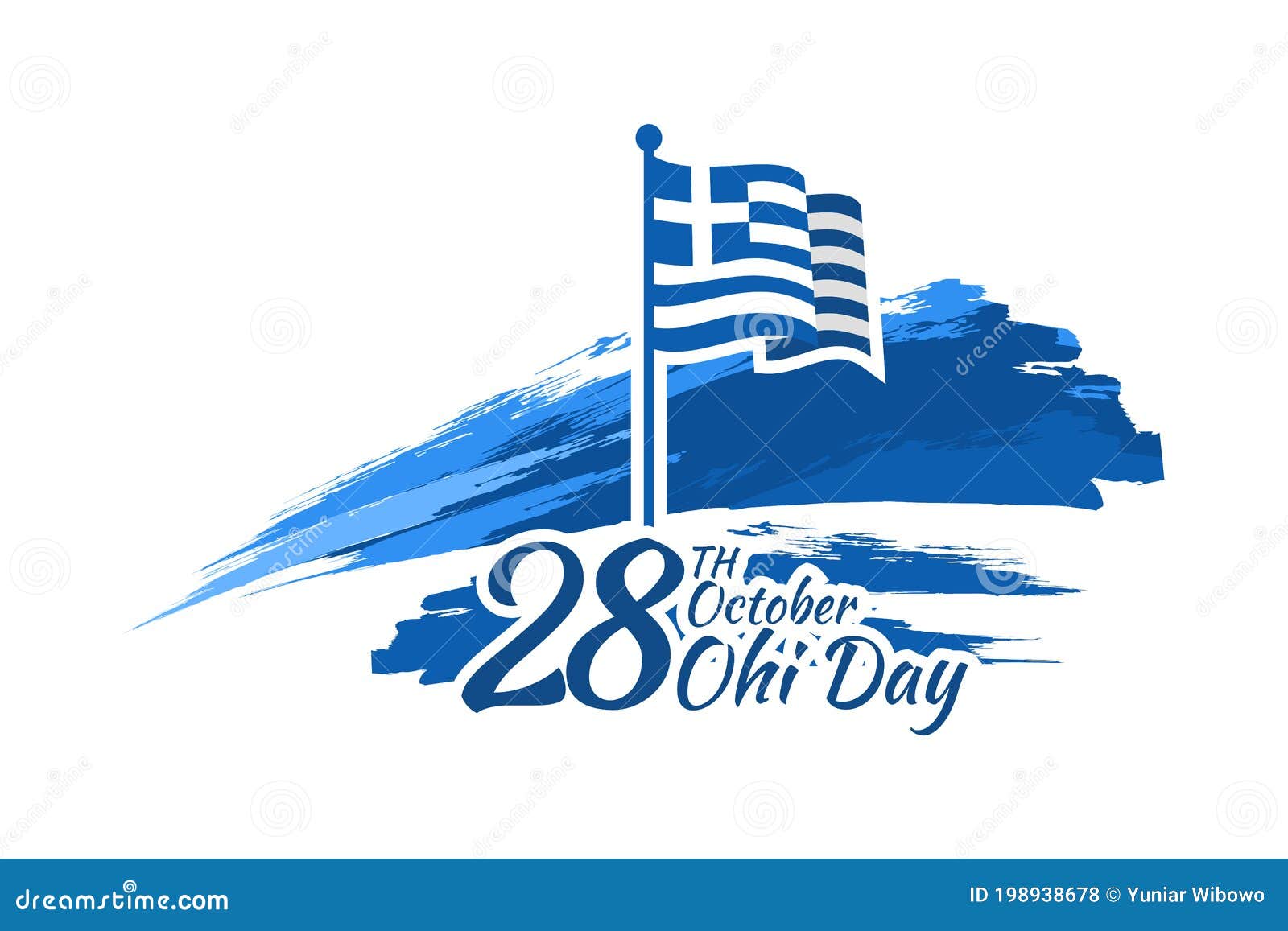 October 28, Happy Ohi Day stock vector. Illustration of patriotic ...